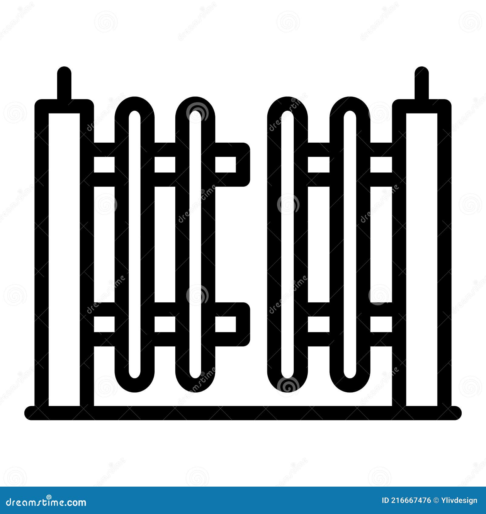 Internet Control Gate Icon, Outline Style Stock Vector - Illustration ...