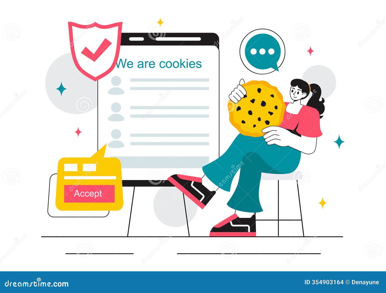 Internet Web Pop Up For Cookie Policy Notification. This Website Uses ...