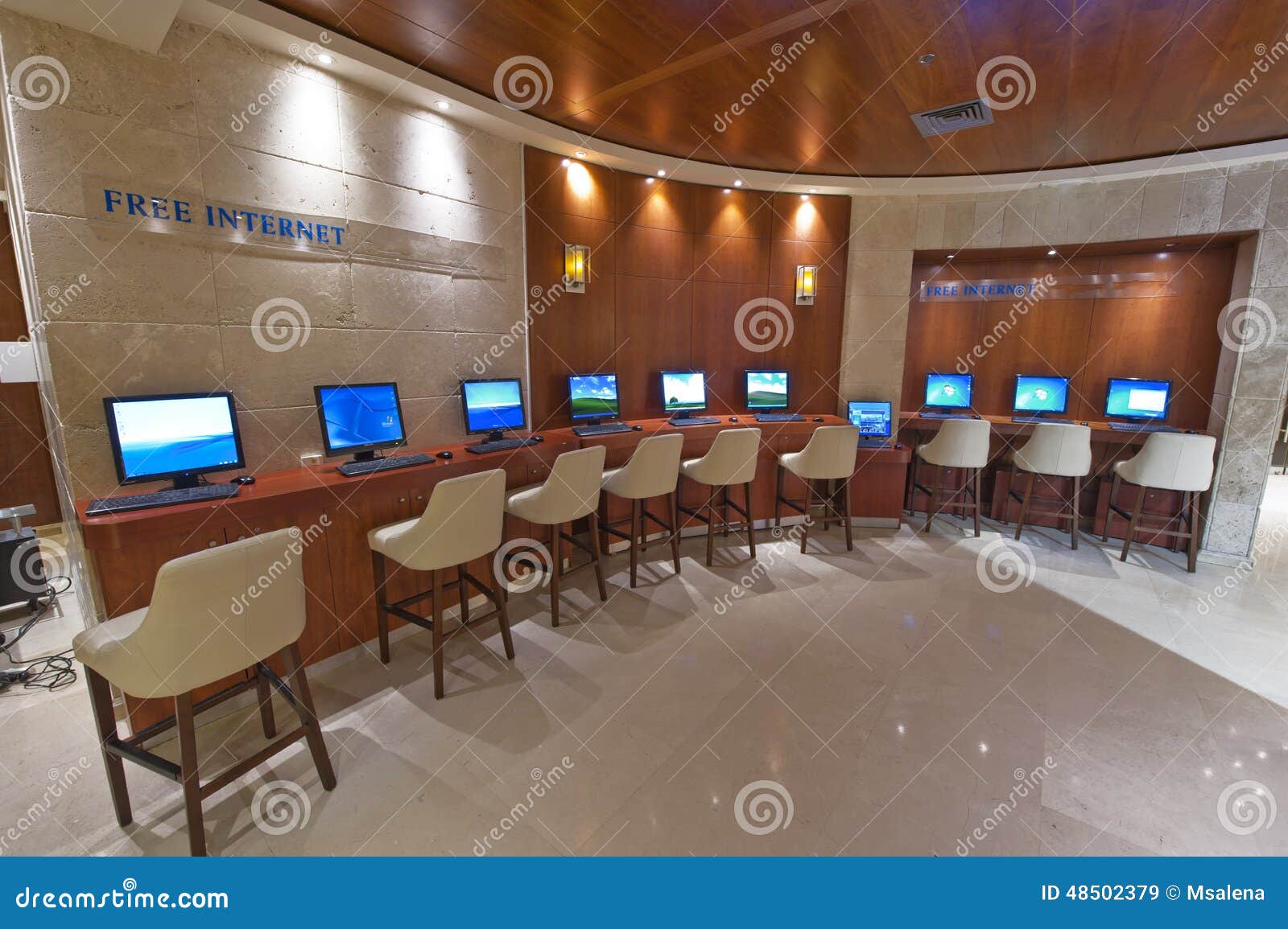 Internet Corner in the Hotel Editorial Stock Image - Image of ...