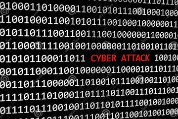 Binary Code and Cyber Attack Text Stock Image - Image of safety, code ...