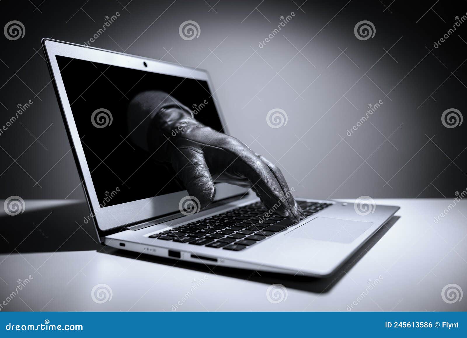 Internet Crime, Fraud and Cyber Attack or Online Banking Security Stock ...