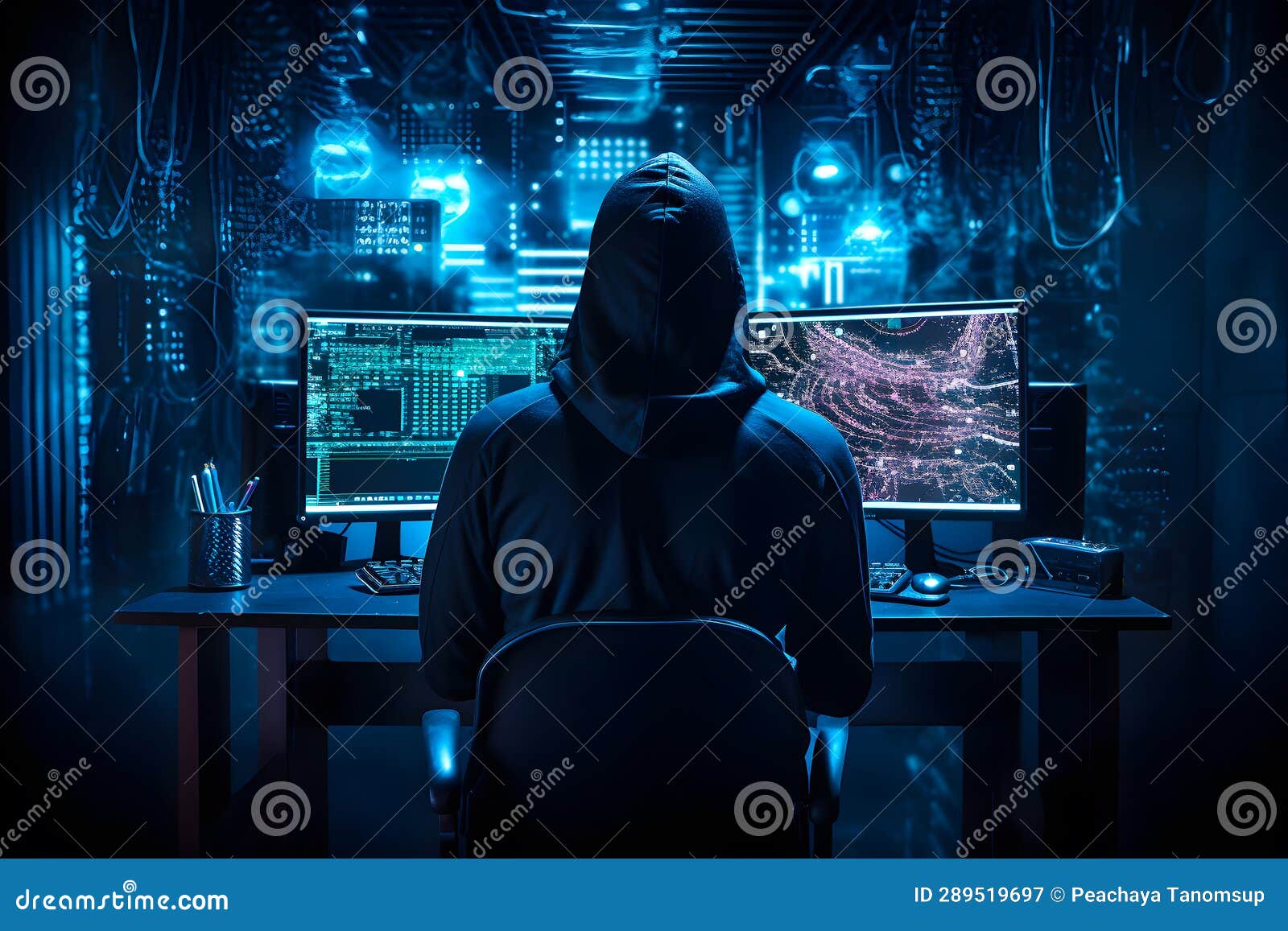 Internet Crime, Hacking, and Malware Concept. Generative Ai Stock Illustration - Illustration of ...