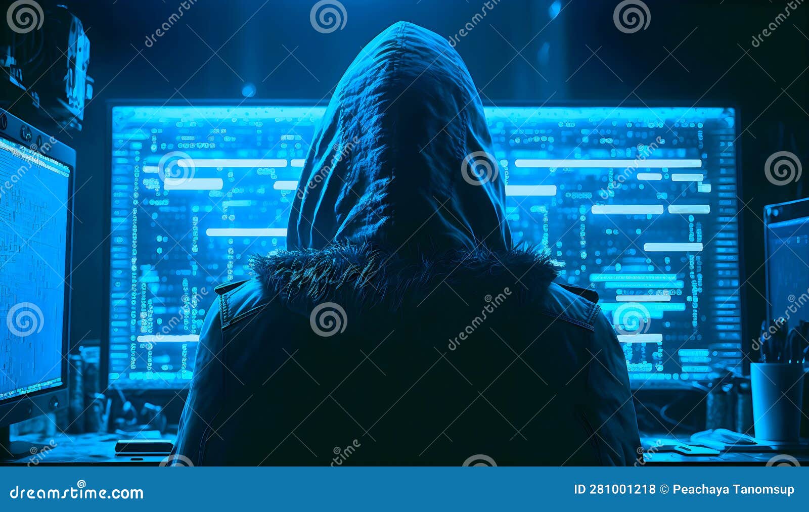 Internet Crime, Hacking, and Malware Concept. Generative Ai Stock ...