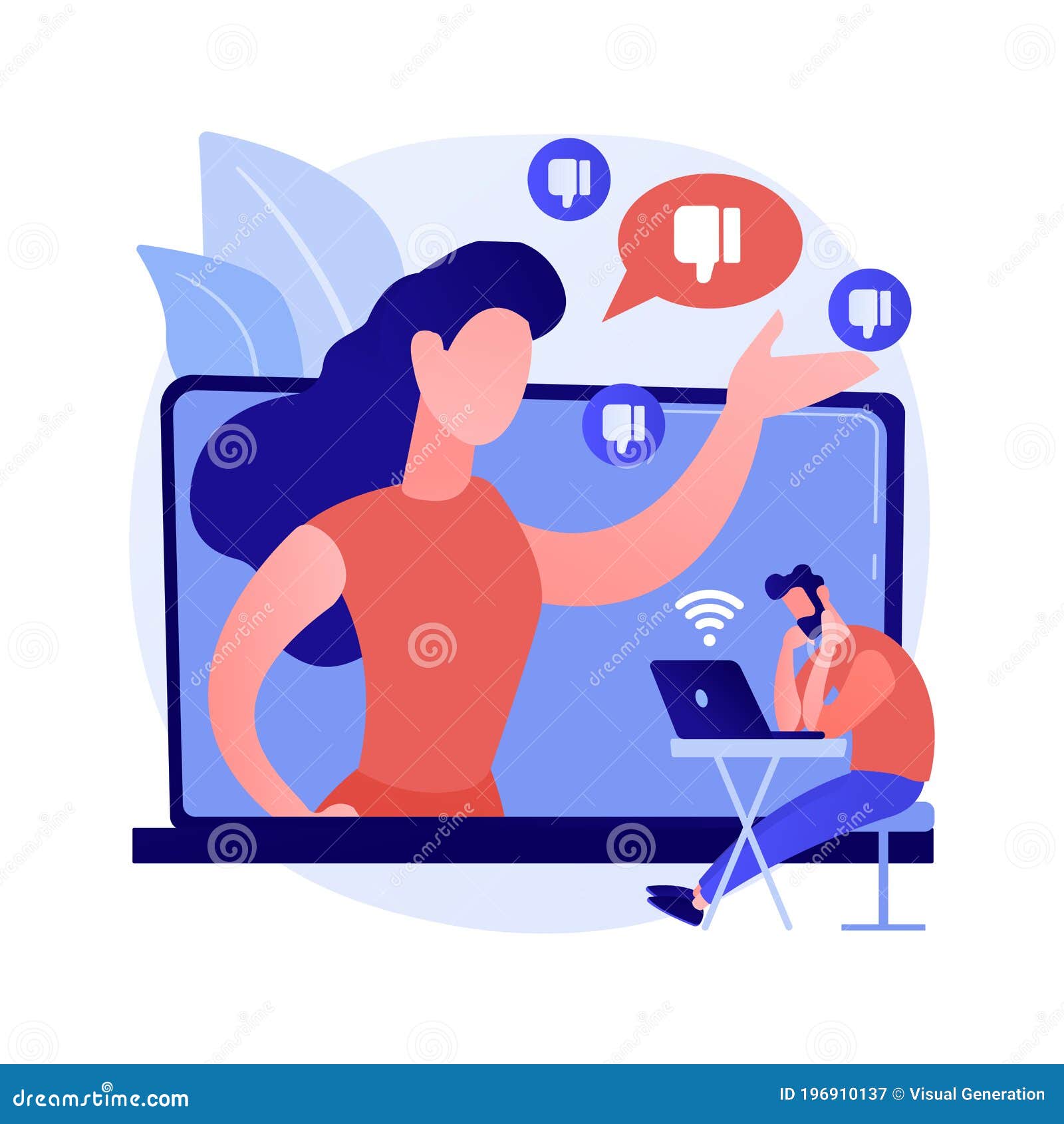 Internet Criticism Abstract Concept Vector Illustration. Stock Vector ...
