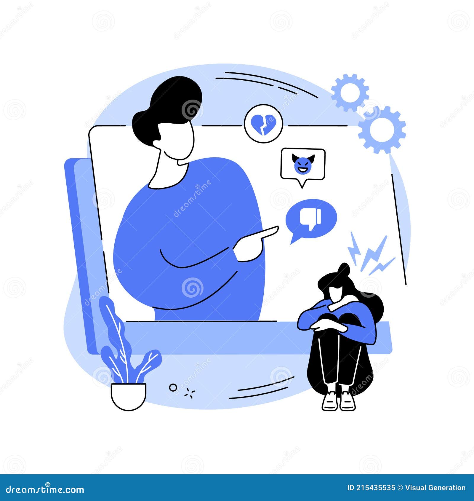 Internet Criticism Abstract Concept Vector Illustration. Stock Vector ...