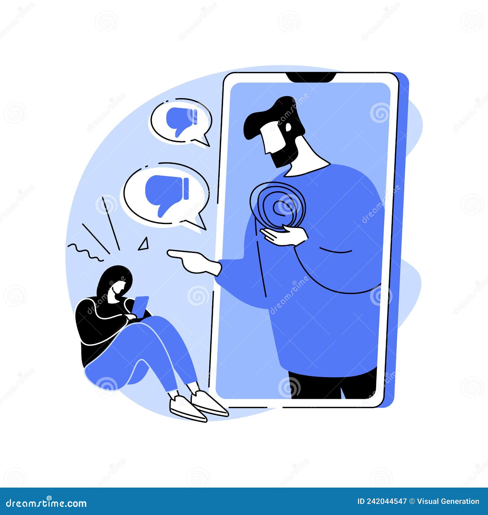 Internet Criticism Abstract Concept Vector Illustration. Stock Vector ...