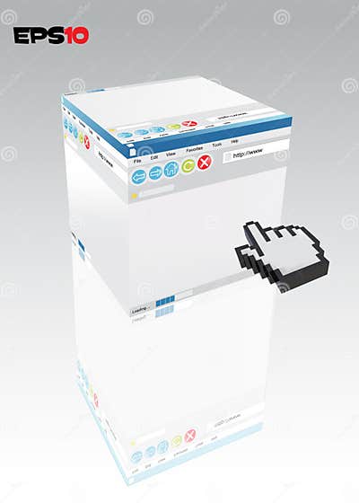 Internet cube stock vector. Illustration of background - 18134129