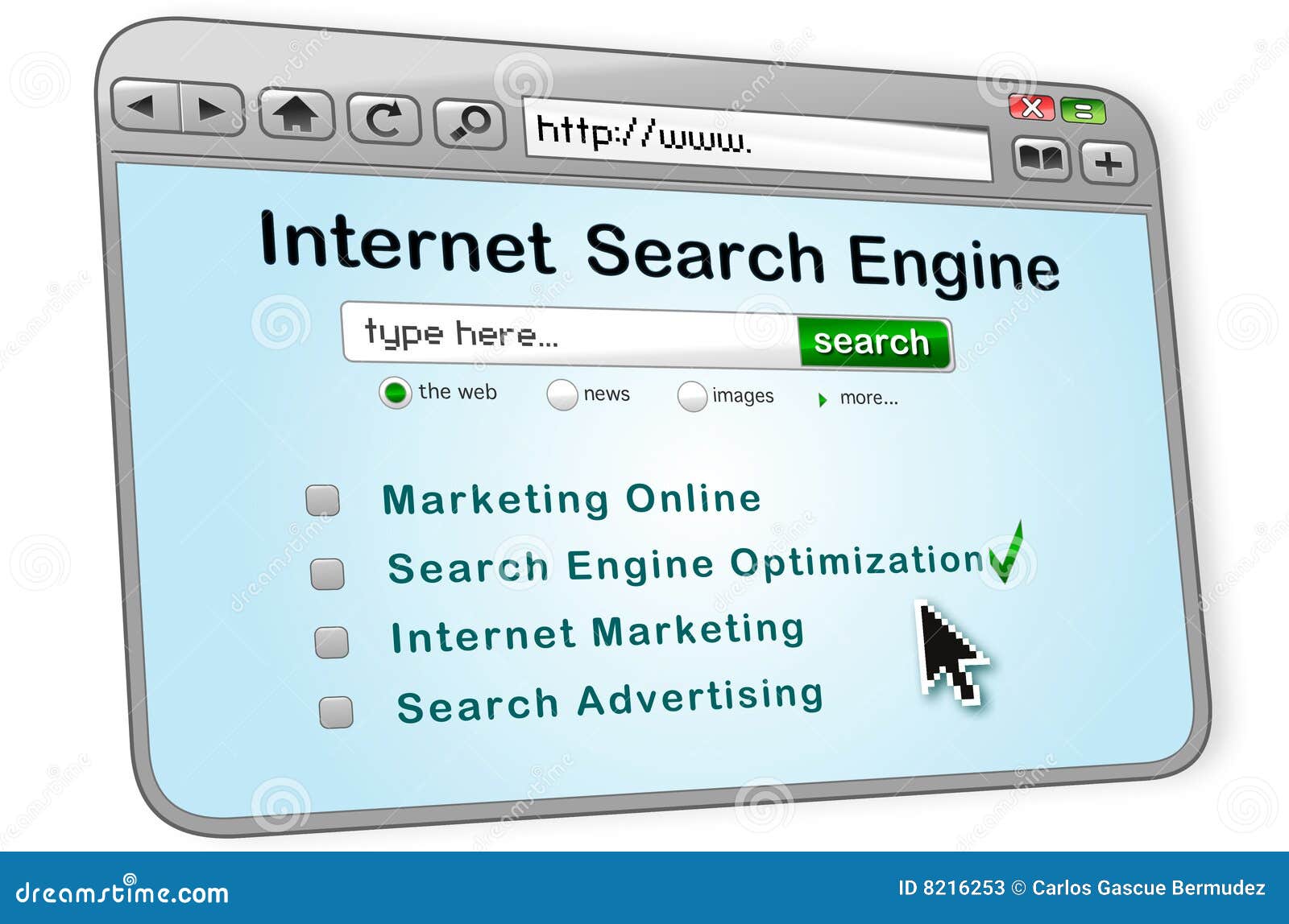 Internet d'engine illustration stock. Illustration du graphisme - 8216253