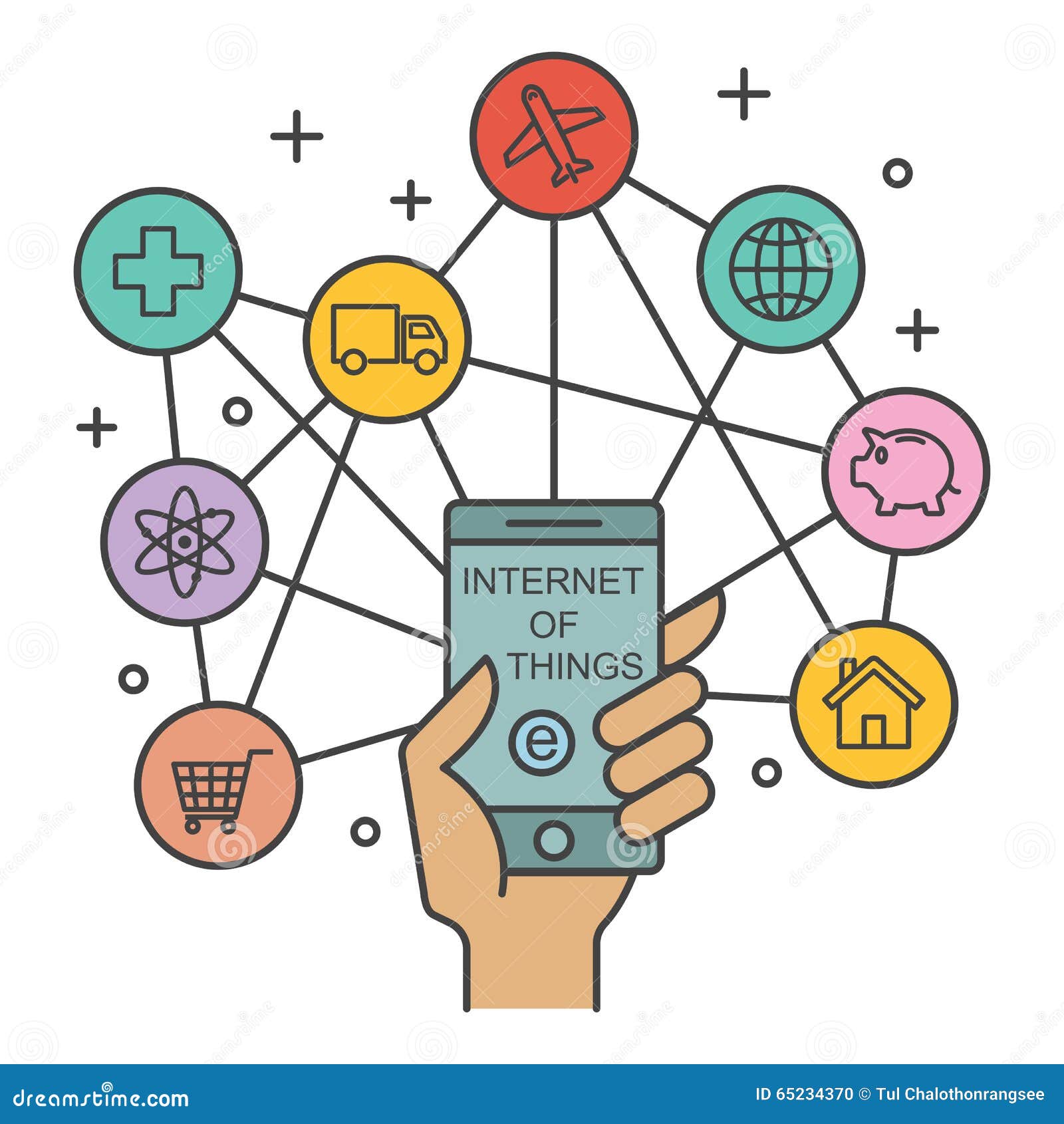 Internet das coisas ilustração do vetor. Ilustração de tecnologia ...