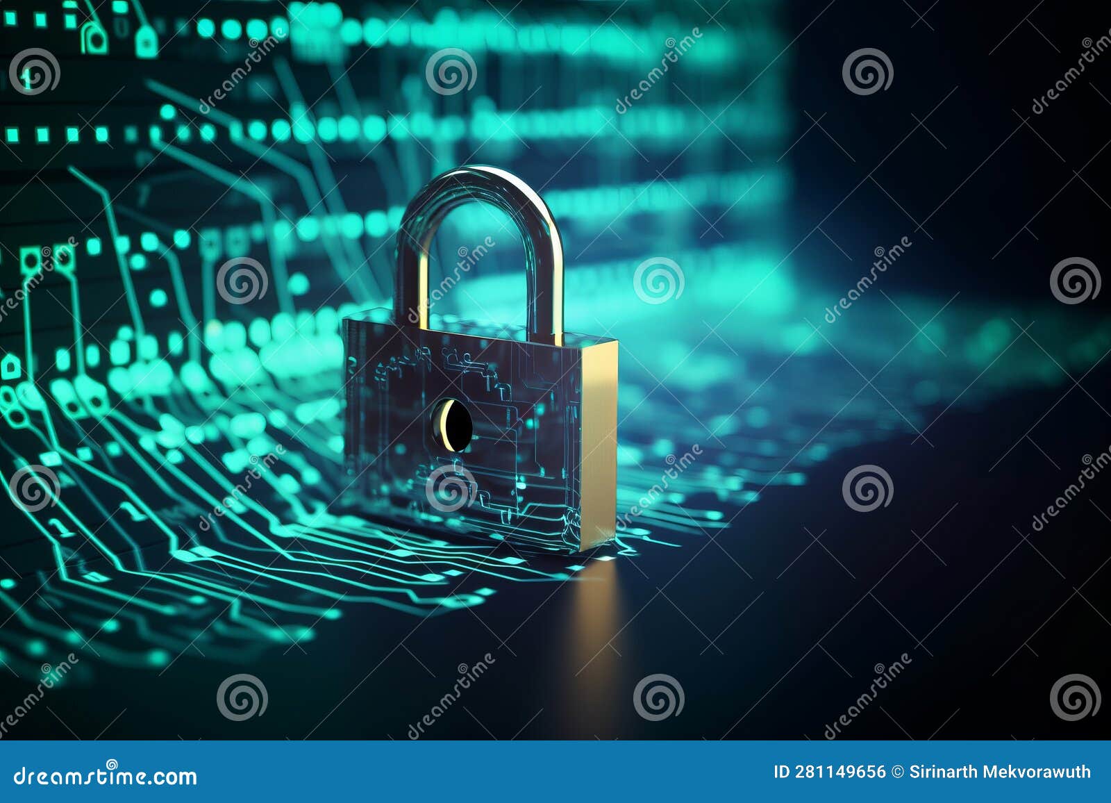 The Internet Data Privacy Information Security Concep Generative Ai Stock Illustration