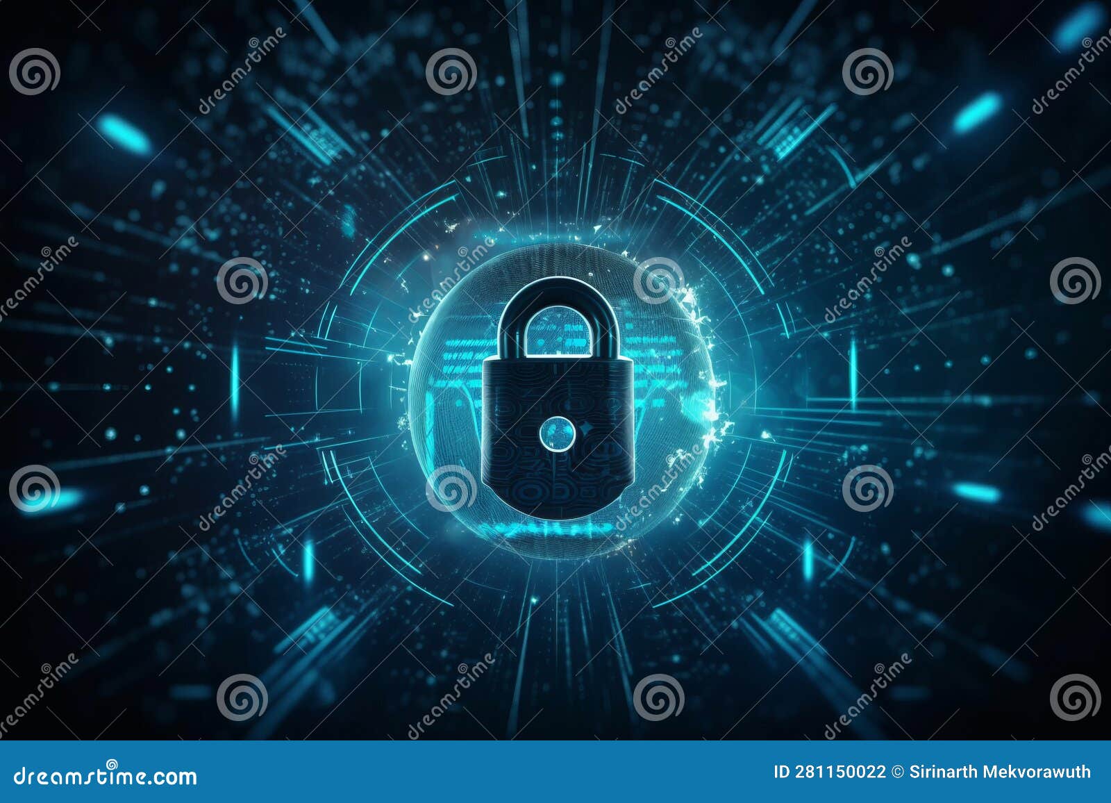 The Internet Data Privacy Information Security Concep Generative Ai Stock Illustration