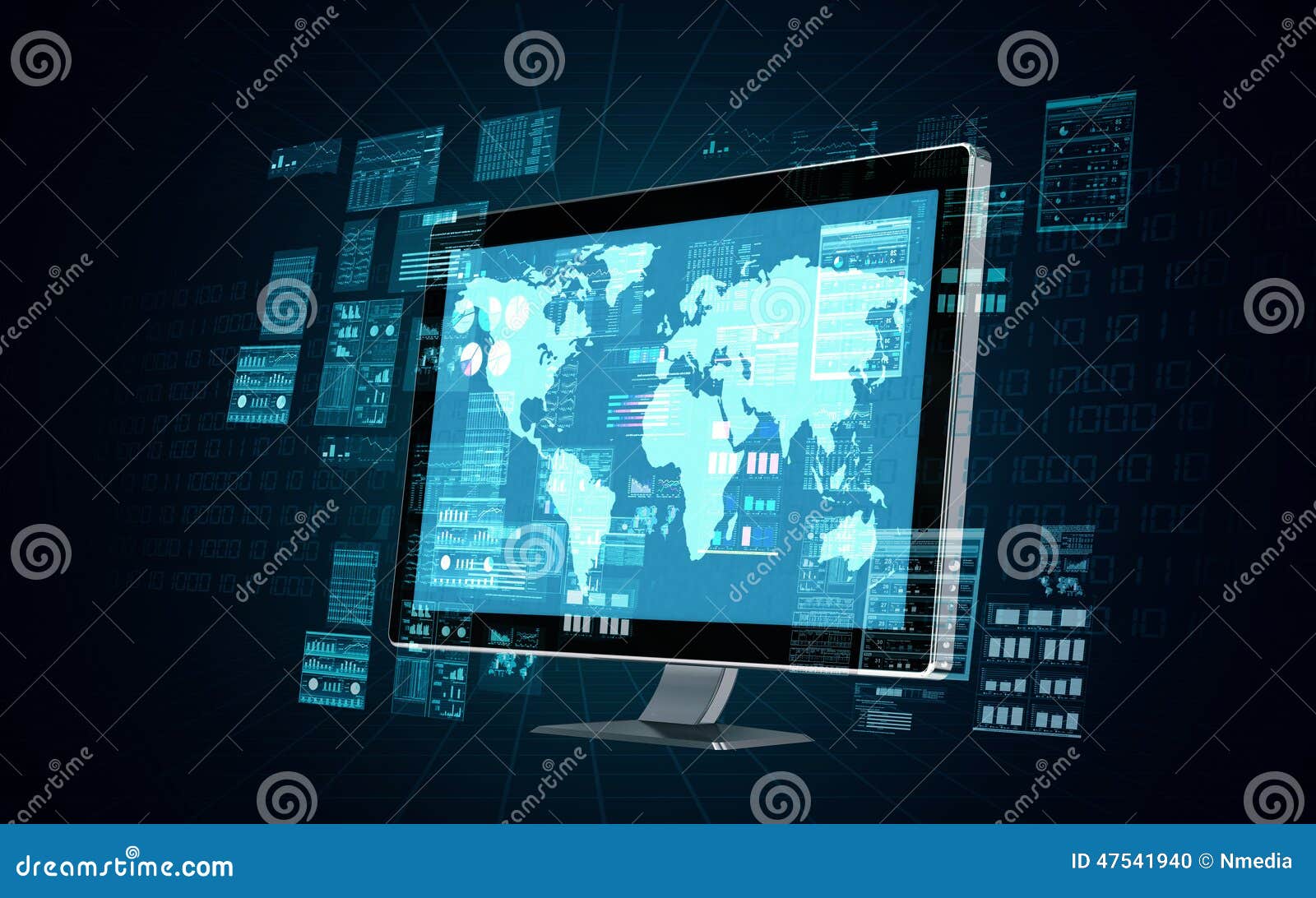 Internet and Data Processing Stock Photo - Image of operating ...