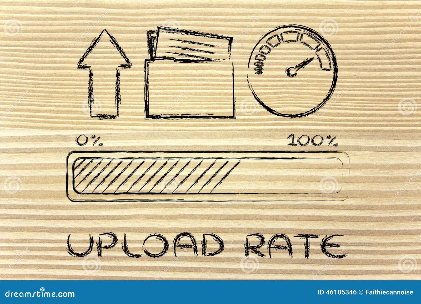Internet and Data Transfer Rate or Speed Stock Illustration ...