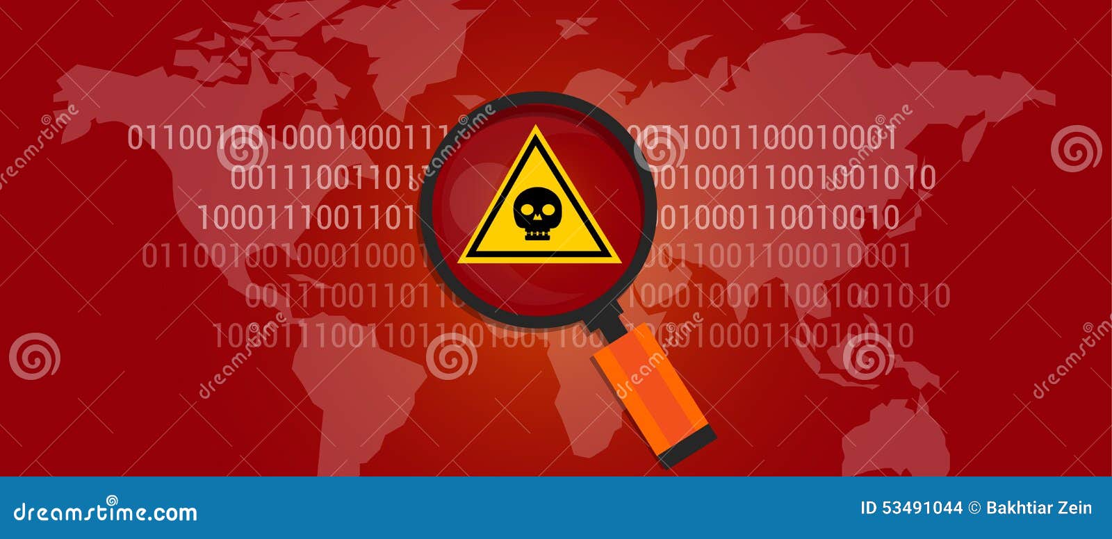 Internet Data Virus Malware Stock Vector - Illustration of hacker ...