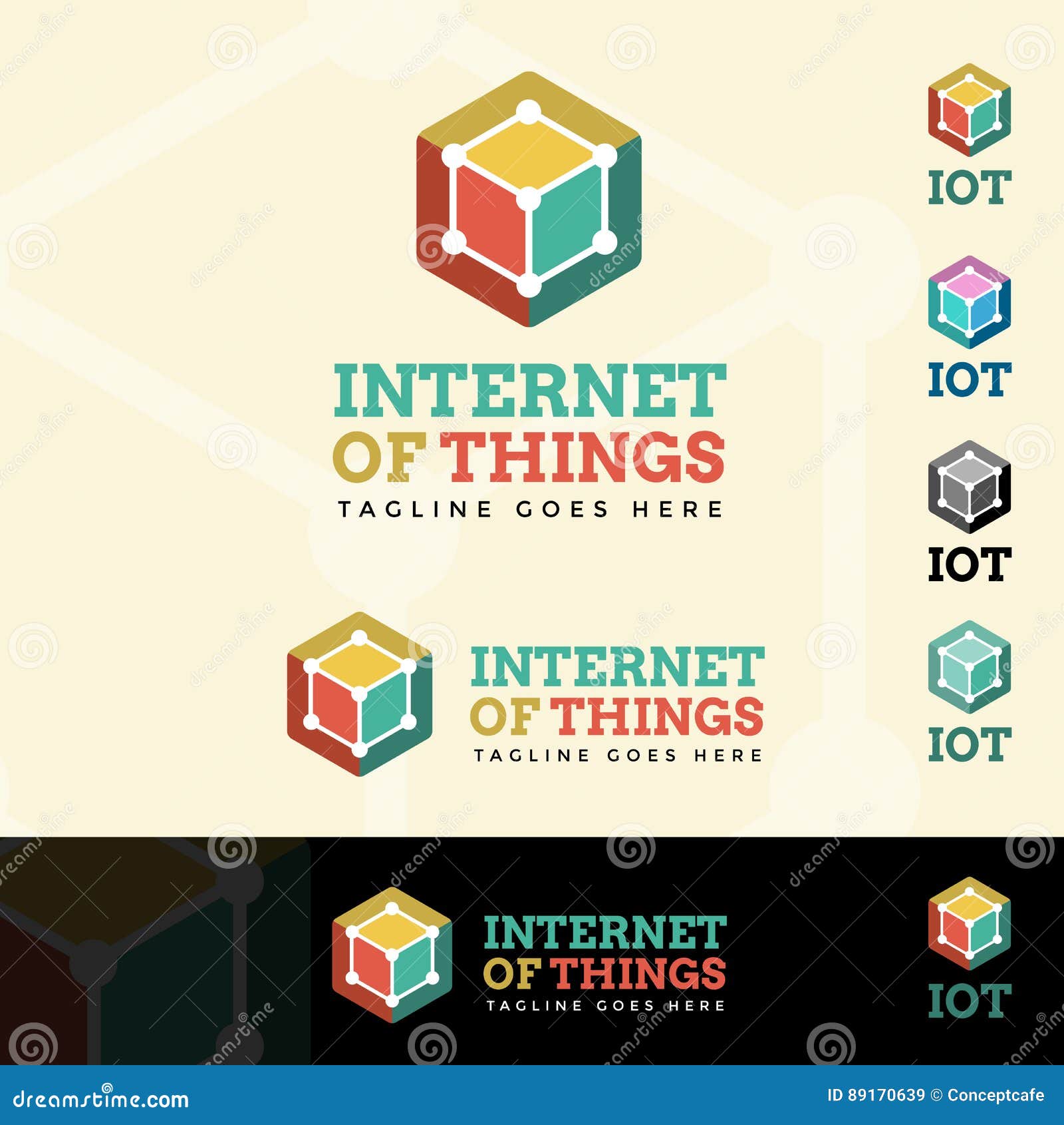 Internet Del Logotipo De Las Cosas Ilustración del Vector - Ilustración ...