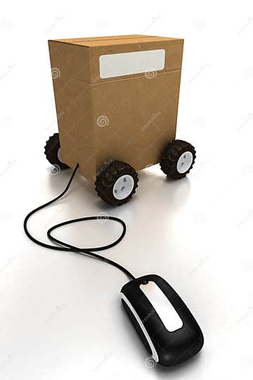 Internet delivery stock image. Image of computer, parcel - 3222037