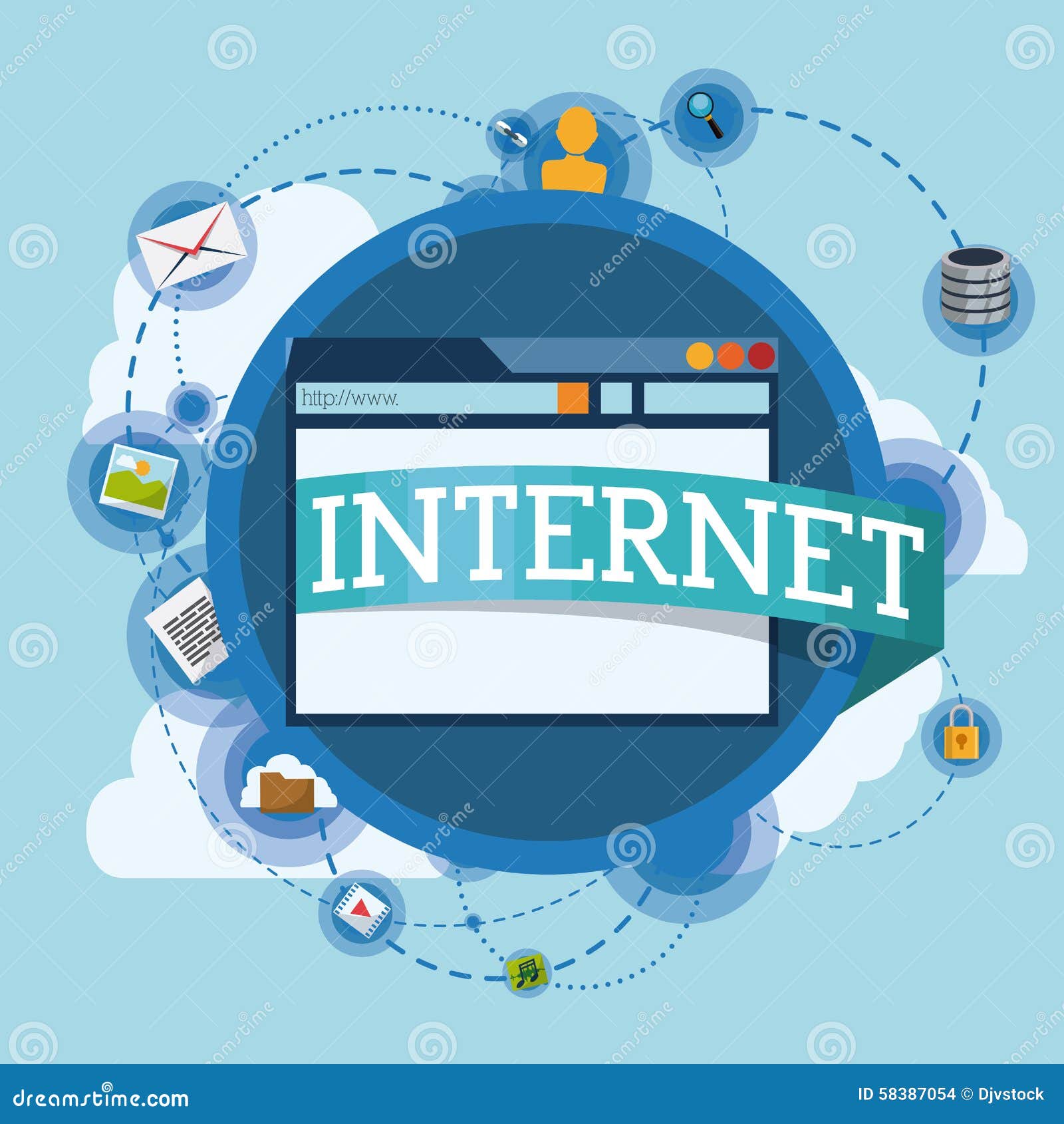 Internet design. stock vector. Illustration of digital - 58387054