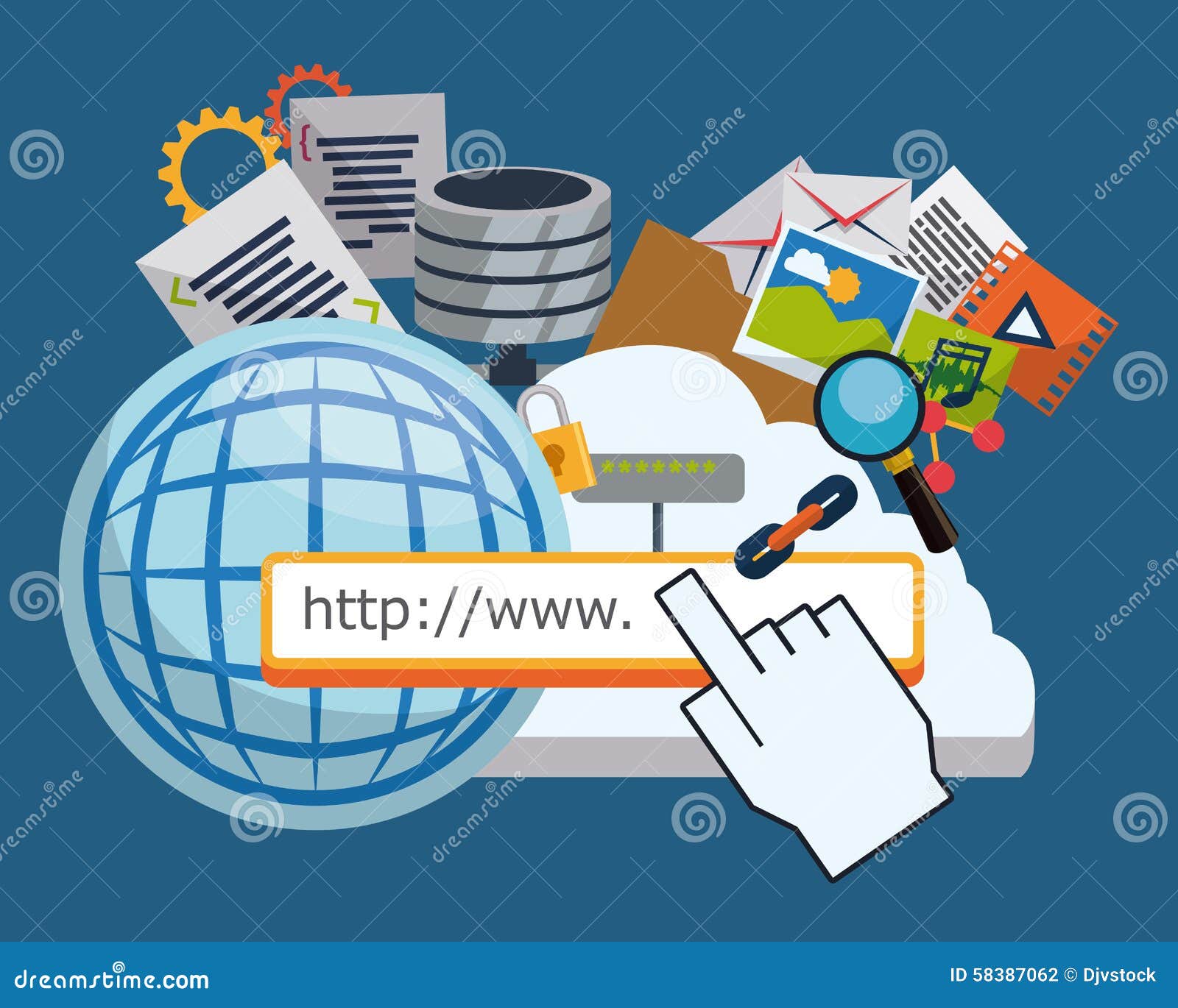 Internet design. stock vector. Illustration of creative - 58387062