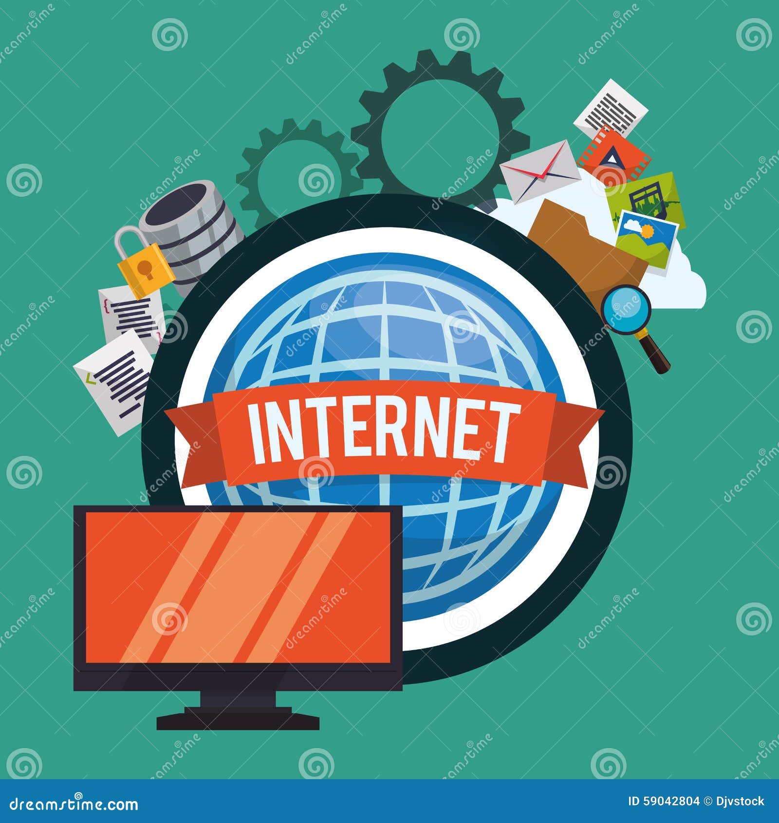 Internet, design stock vector. Illustration of computer - 59042804