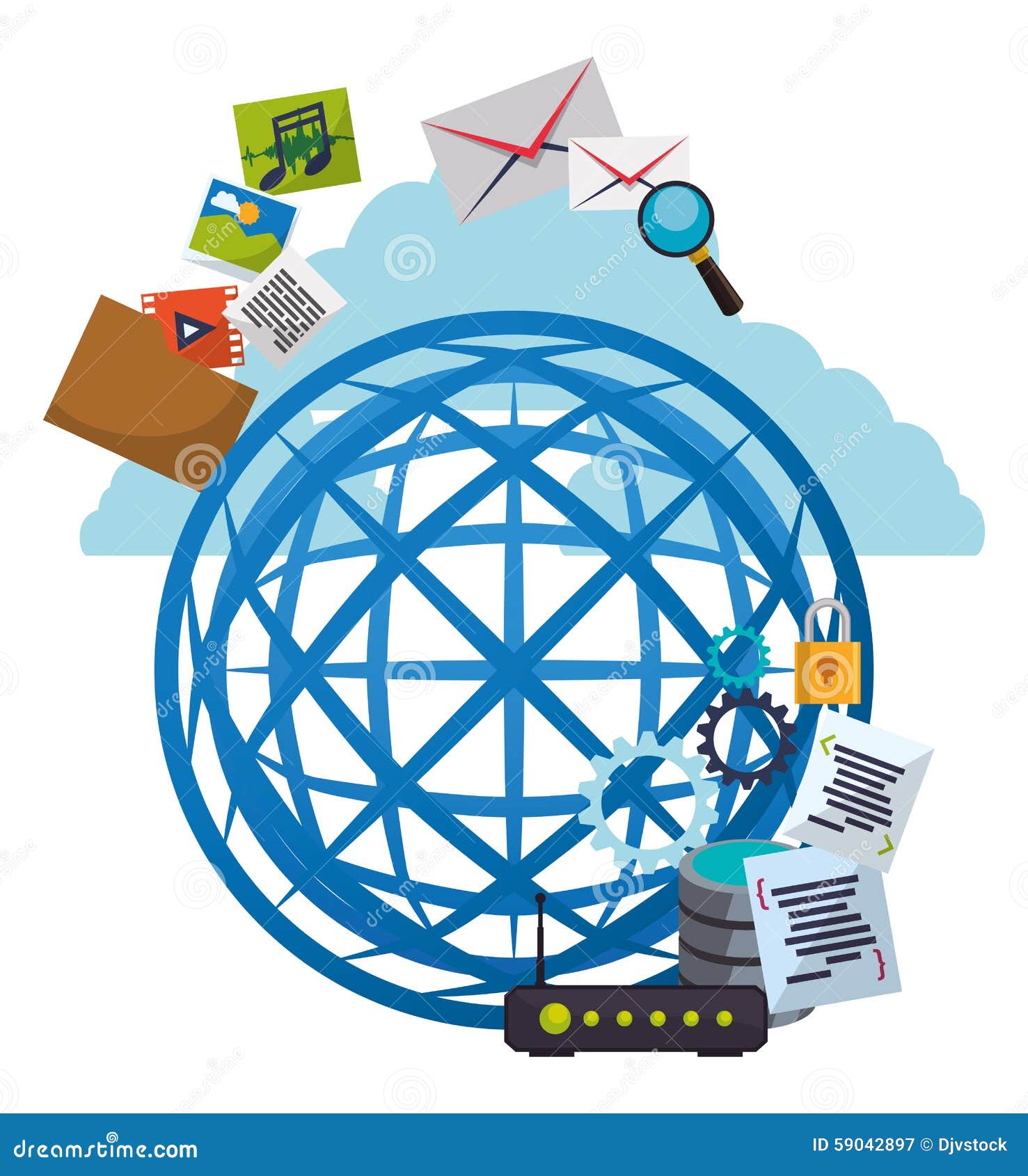 Internet, design stock vector. Illustration of connectivity - 59042897