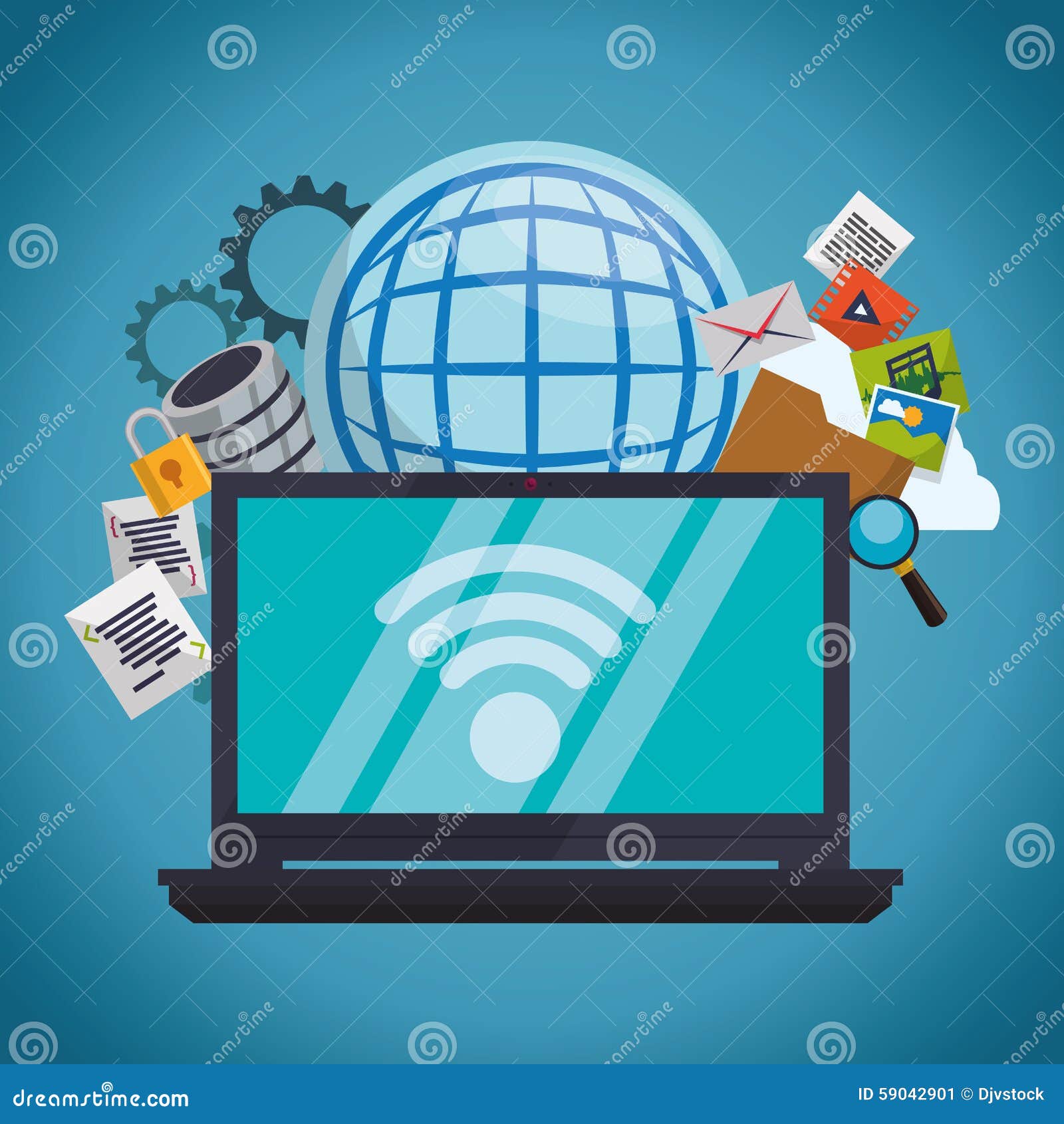 Internet, design stock vector. Illustration of abstract - 59042901