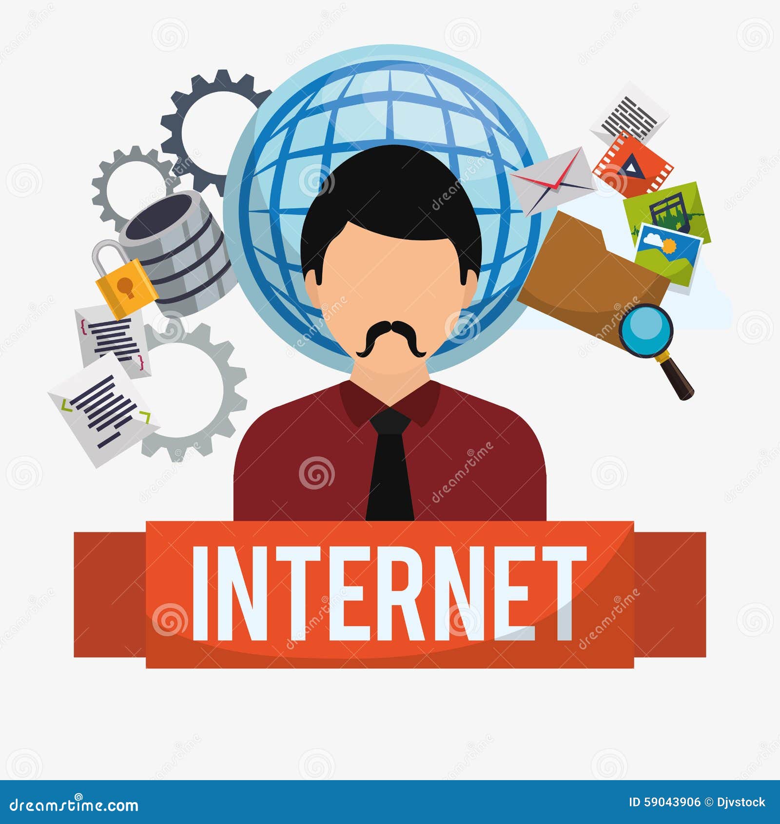 Internet, design stock vector. Illustration of online - 59043906