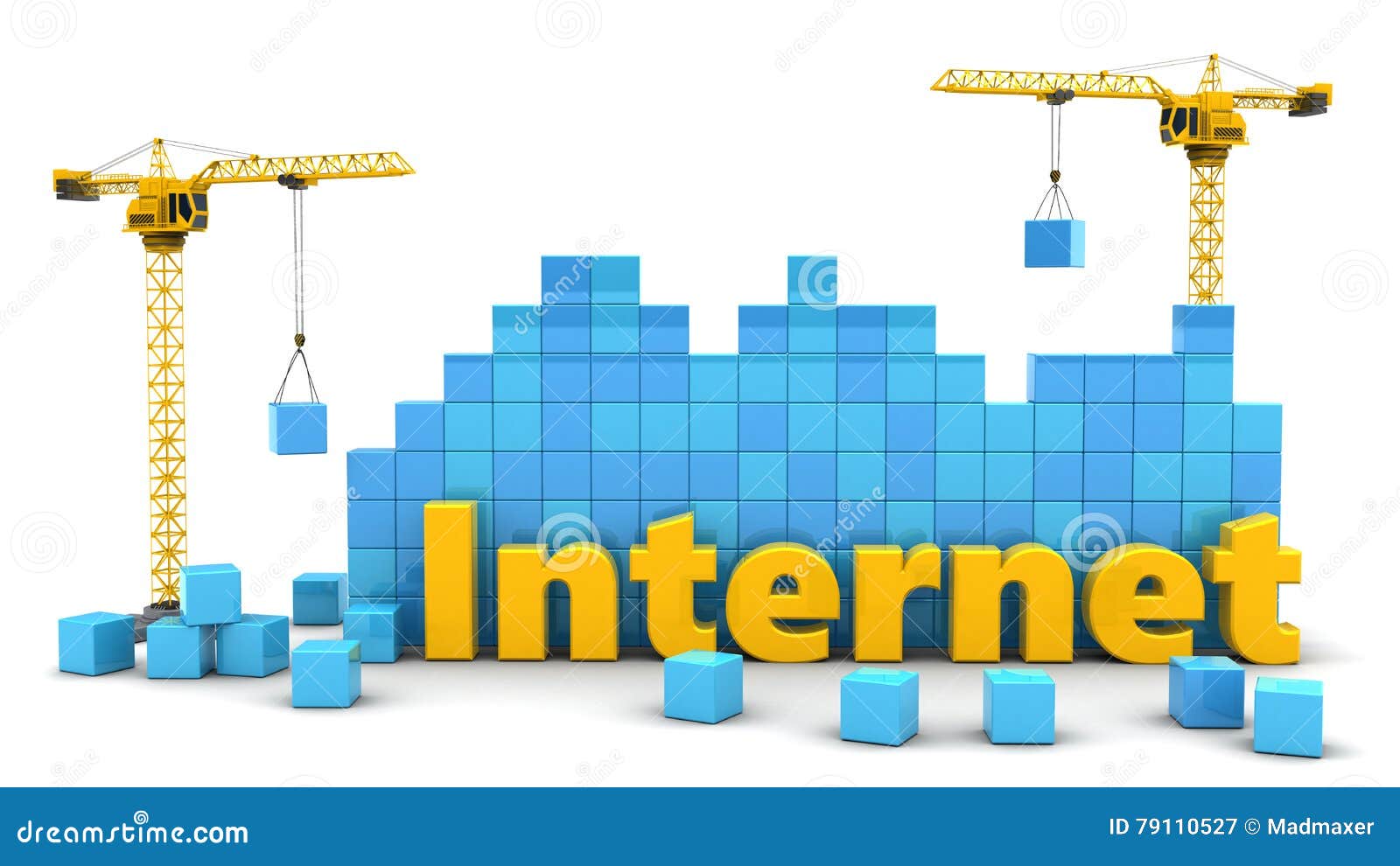Internet development stock illustration. Illustration of construction ...