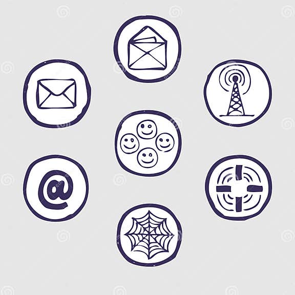 Internet devices icon set stock vector. Illustration of office - 25036372