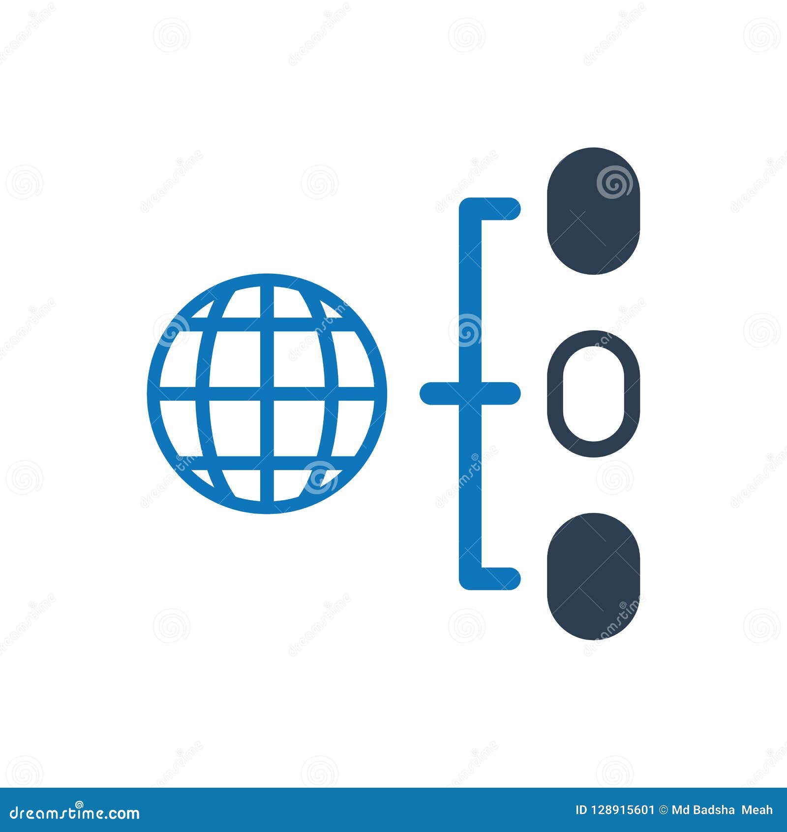 Internet distribution icon stock vector. Illustration of networking ...