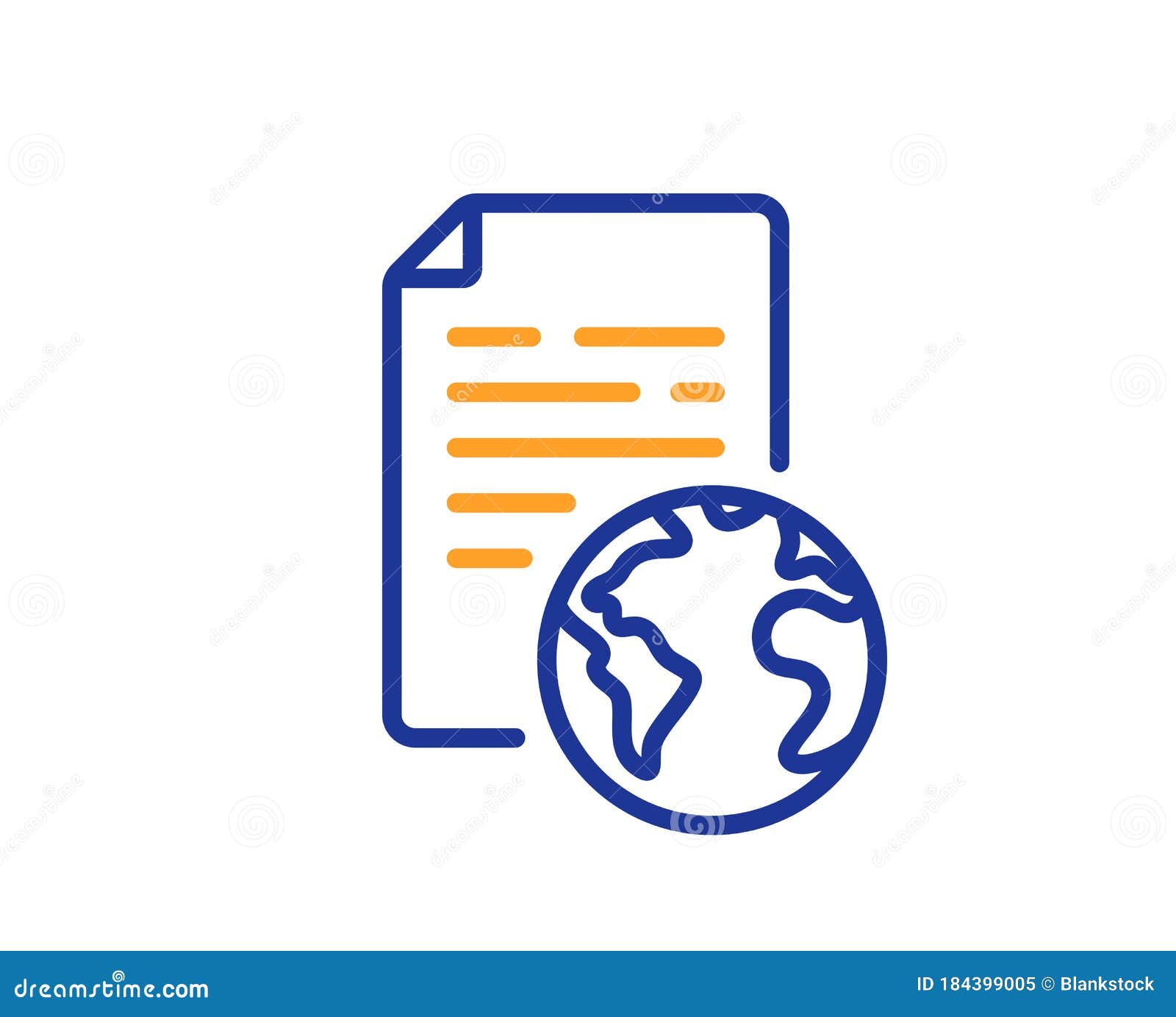 Internet Document Line Icon. Doc File Page Sign. Vector Stock Vector ...