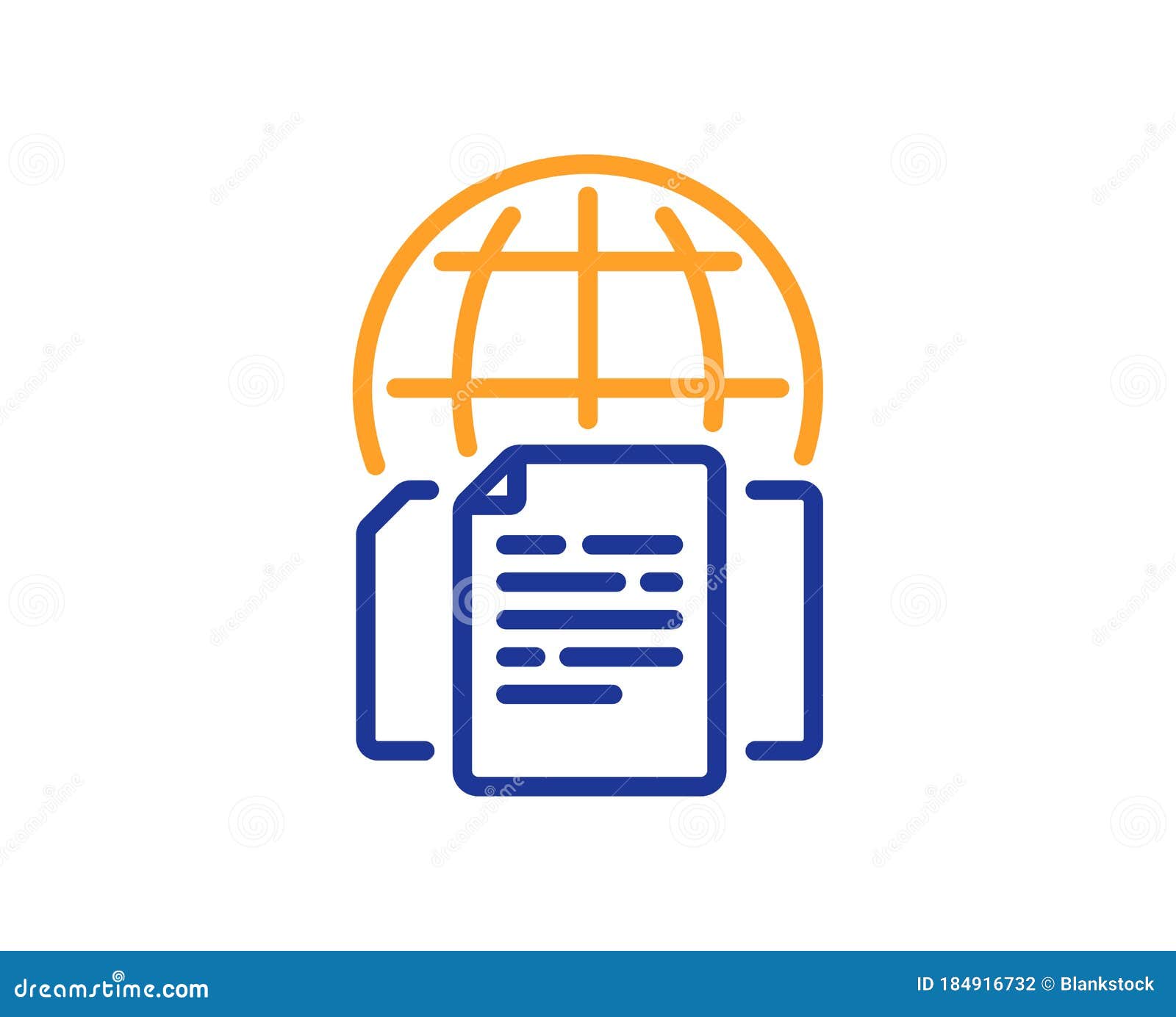 Internet Documents Line Icon. Doc File Page Sign. Vector Stock Vector ...