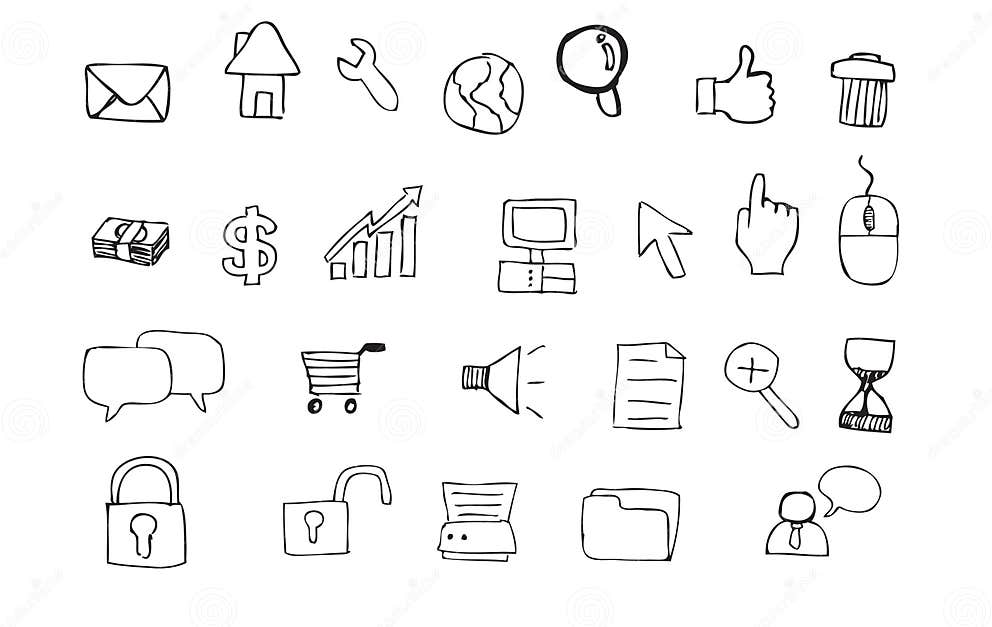 Internet Doodle Icon stock vector. Illustration of link - 17883139