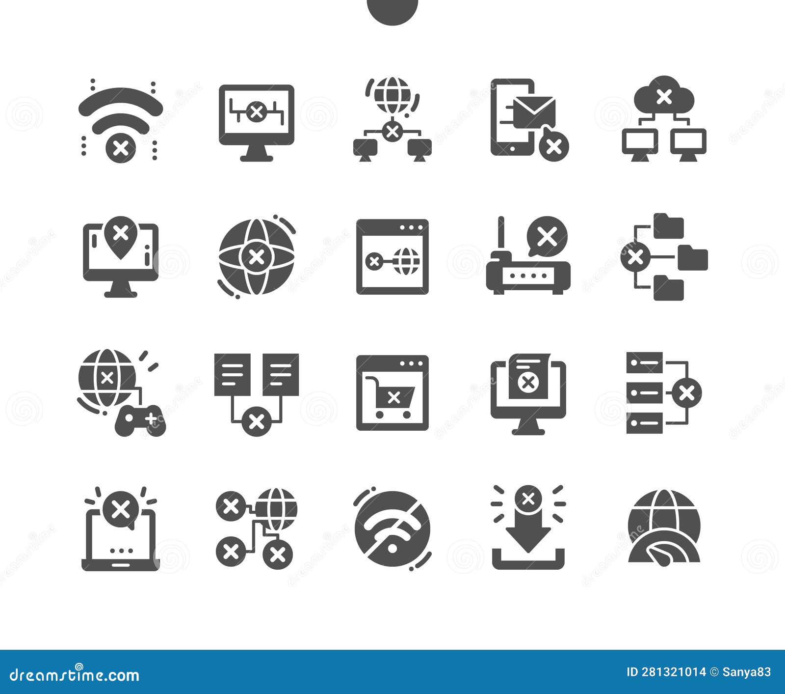 Internet Down. Disconnection. Wifi Not Work Stock Vector - Illustration ...