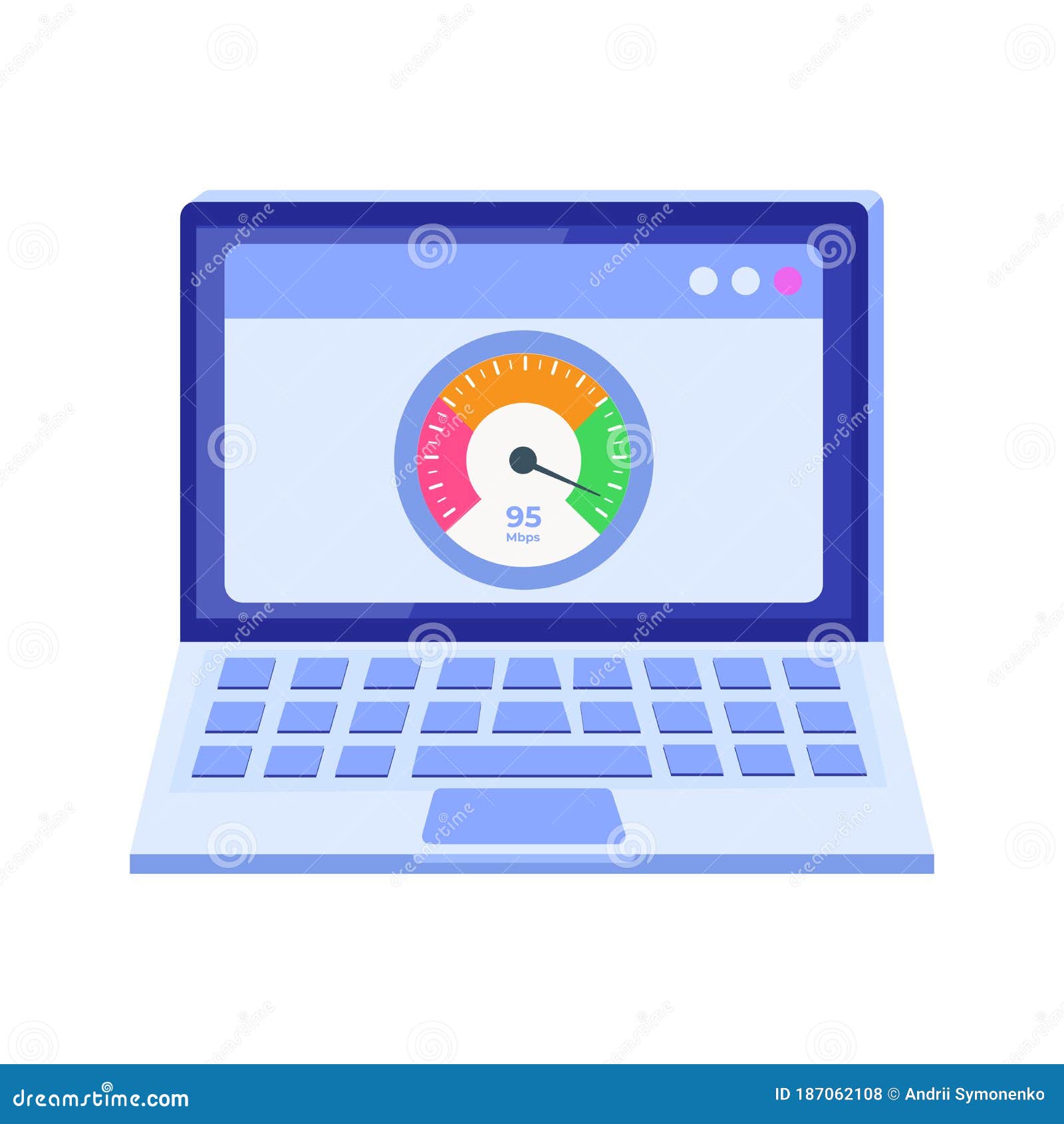 Internet Download Speed Test Concept. Stock Vector - Illustration of ...