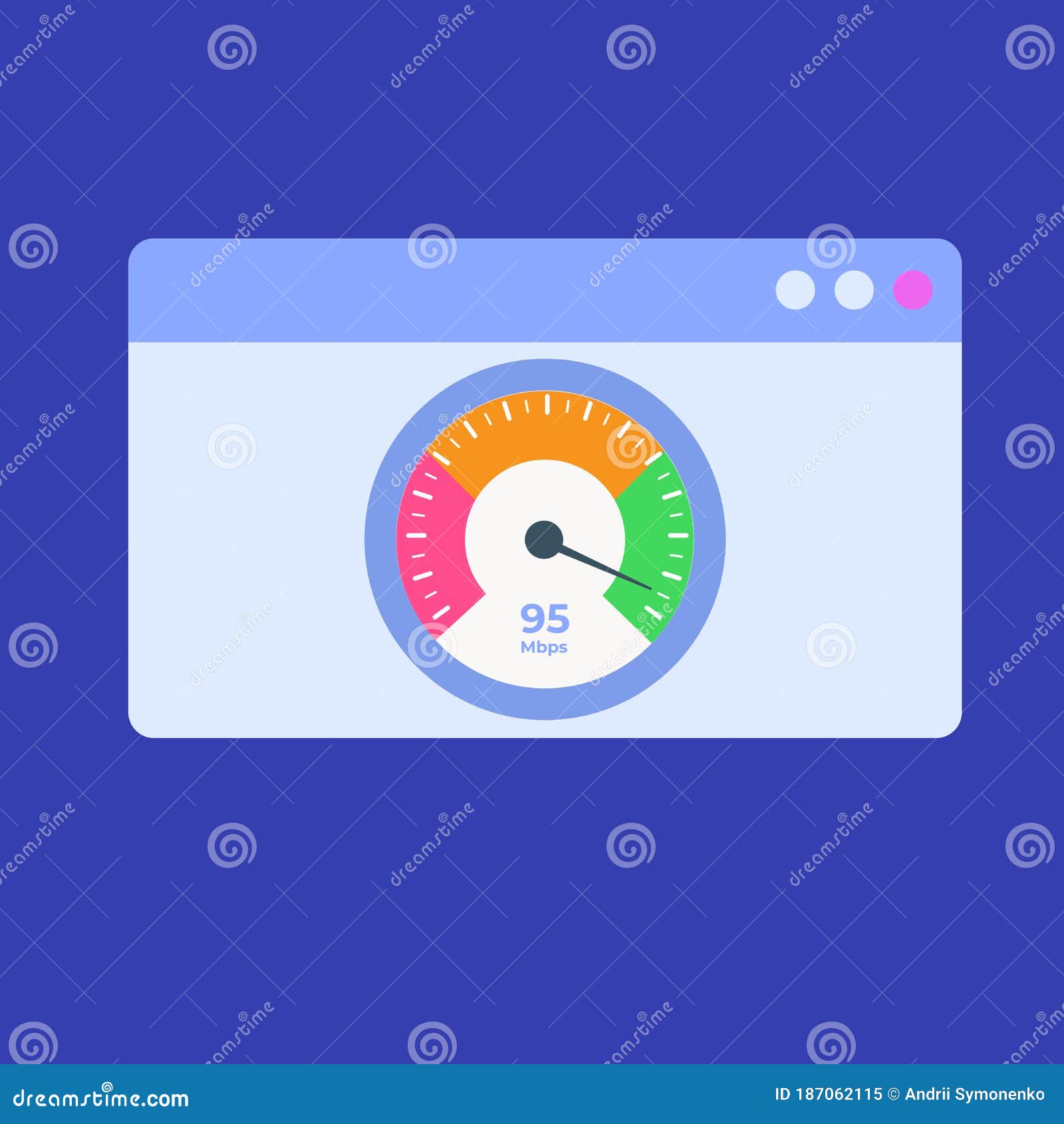 Internet Download Speed Test Concept. Stock Vector - Illustration of ...