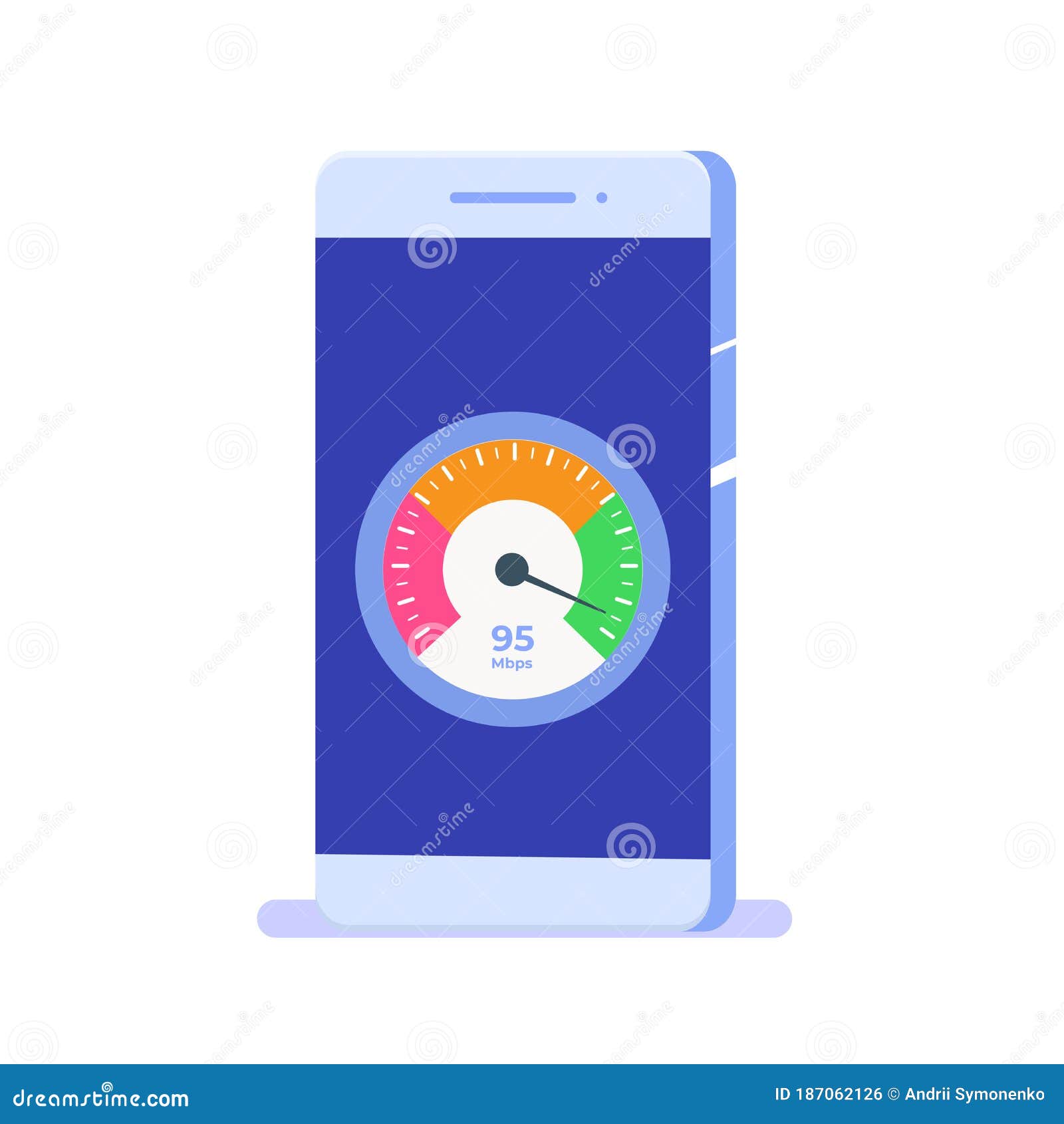Internet Download Speed Test Concept. Stock Vector - Illustration of ...