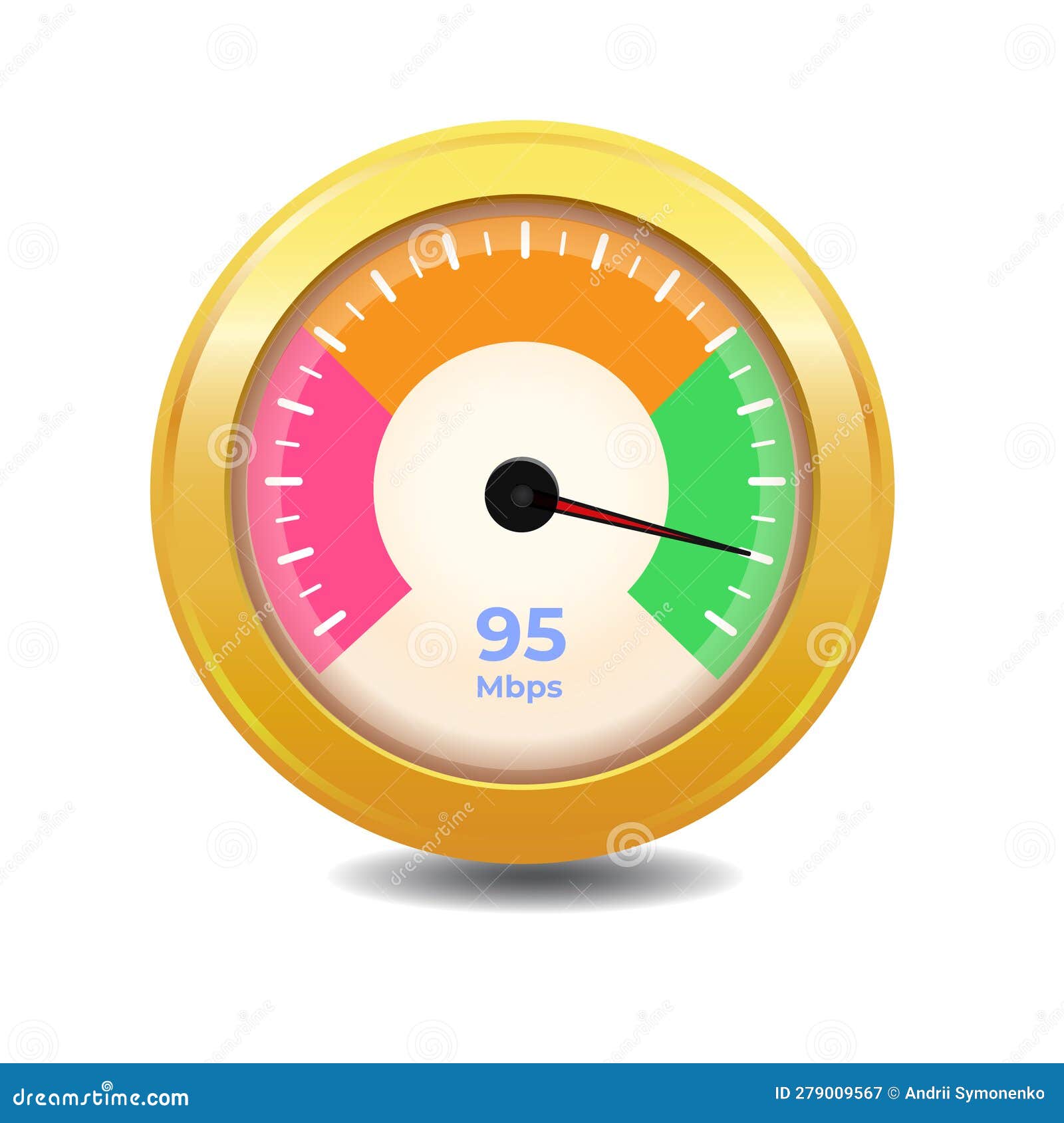 Internet Download Speed Test Concept. Stock Illustration - Illustration ...