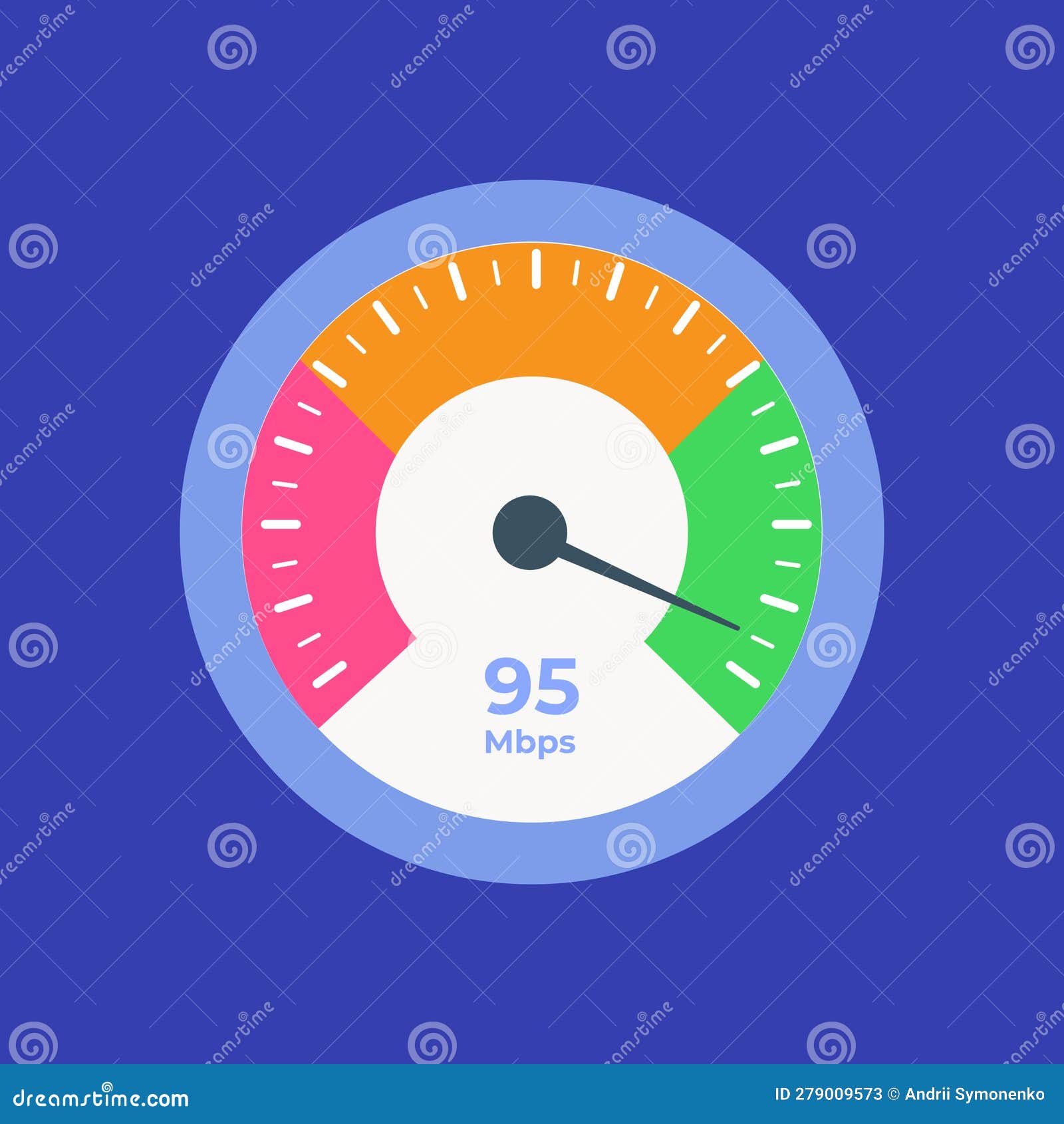 Internet Download Speed Test Concept. Stock Illustration - Illustration ...