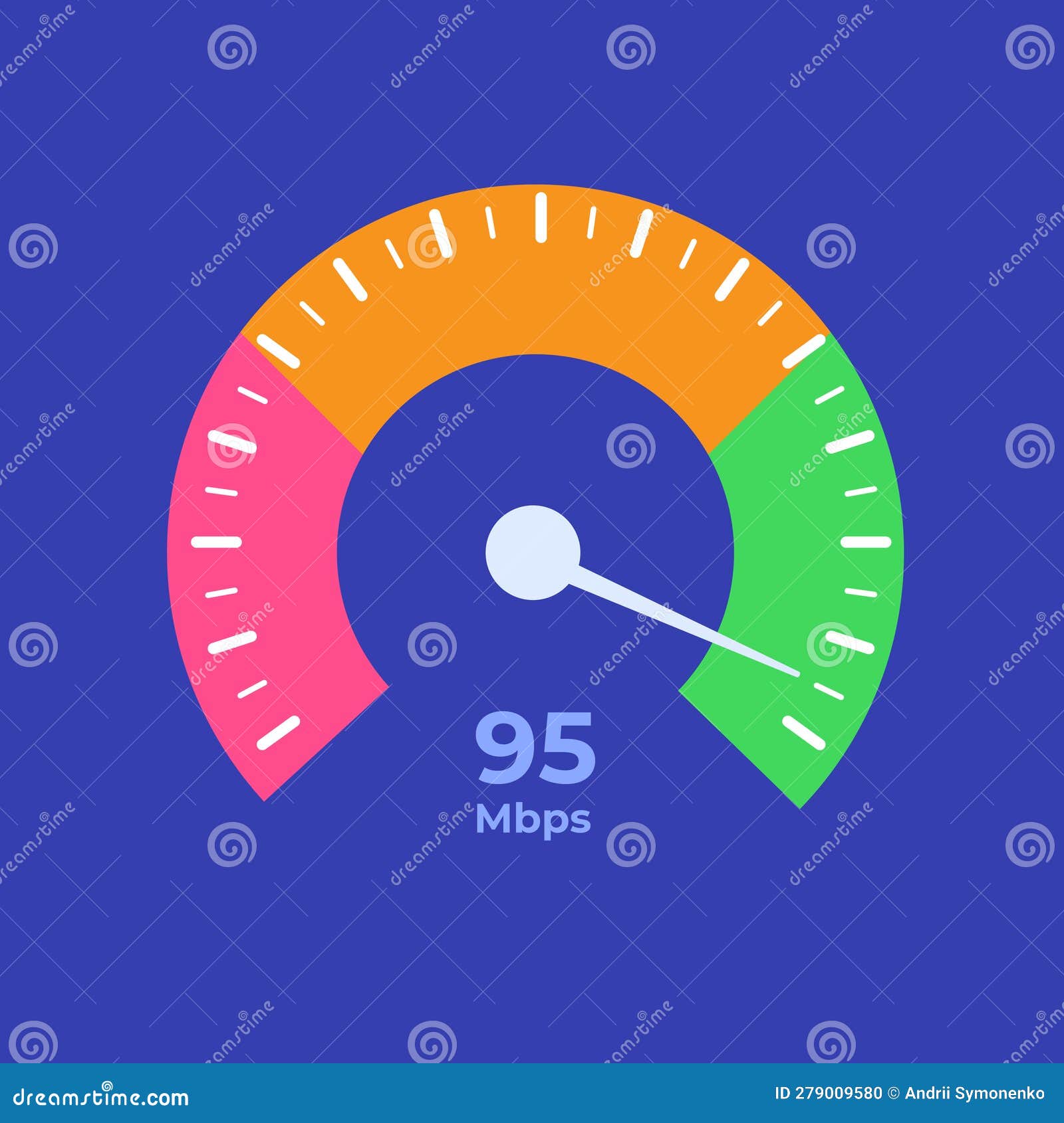 Internet Download Speed Test Concept. Stock Illustration - Illustration ...