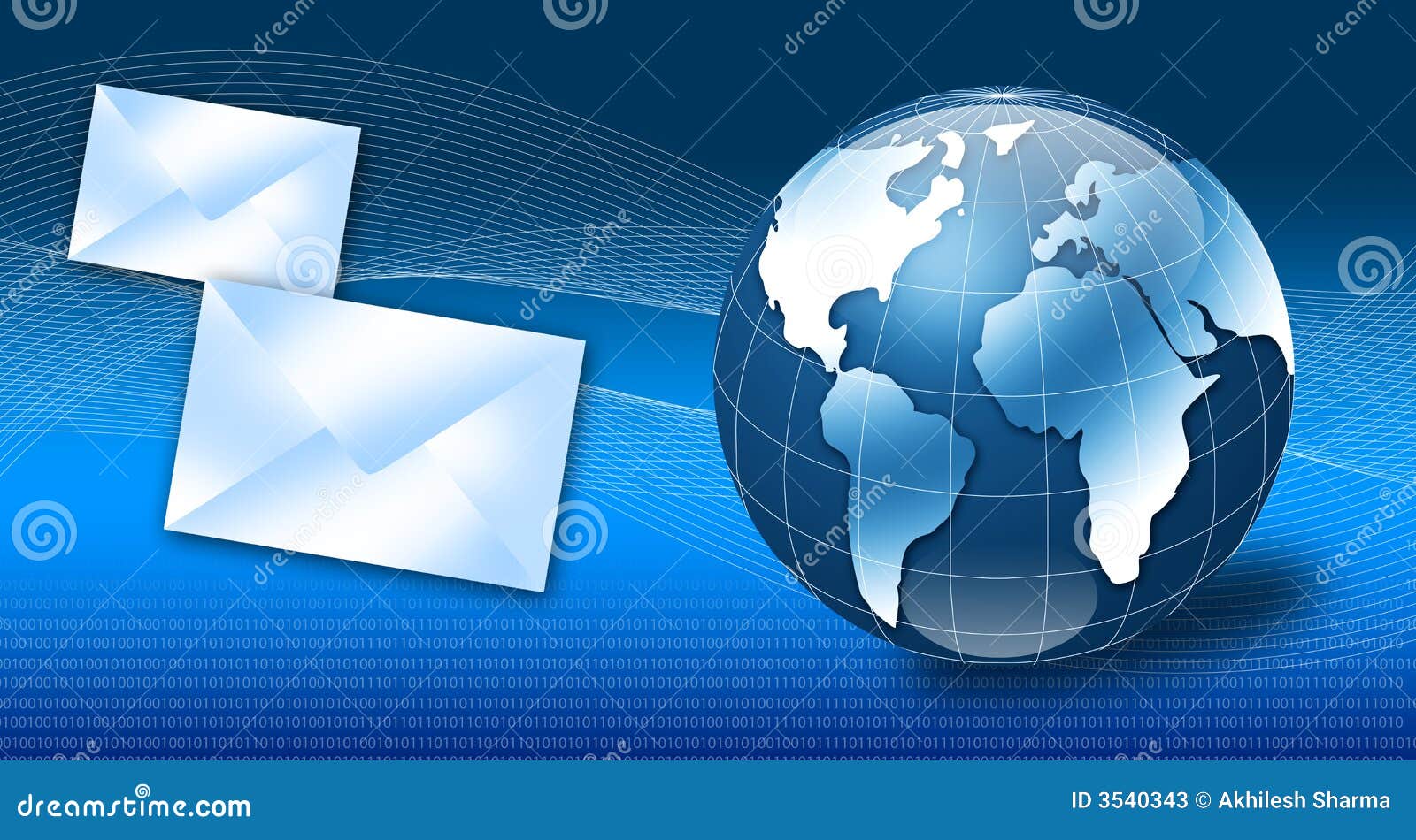 Internet email concept 3d stock illustration. Illustration of ecommerce ...