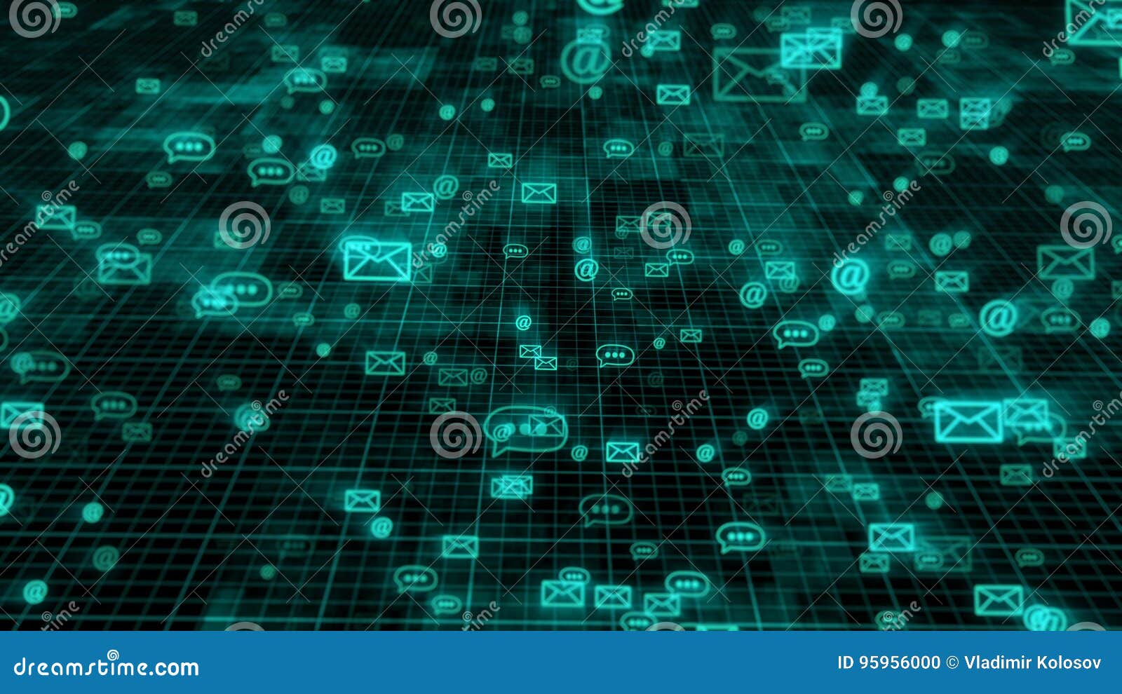 Internet Email Technology Concept Stock Illustration - Illustration of ...