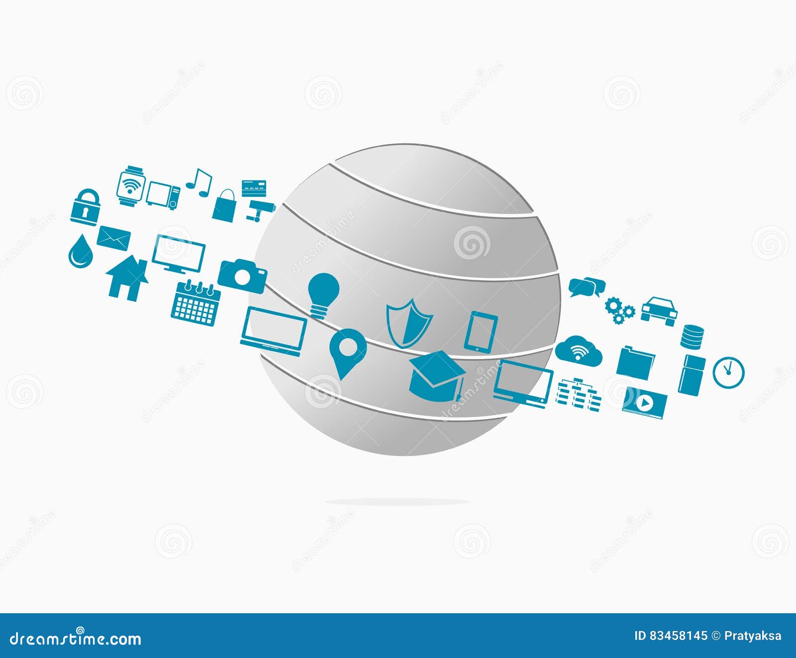 Internet of Everything. IoE Stock Vector - Illustration of monitoring ...