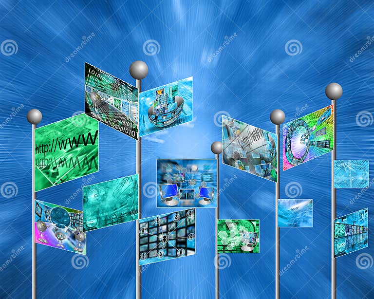 Internet flags stock illustration. Illustration of interface - 52600369