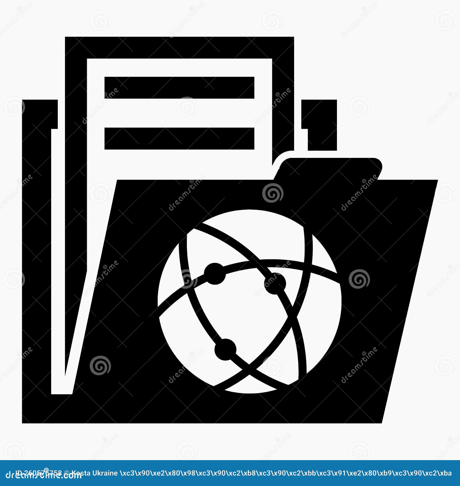 Internet Folder Icon. Cloud Documents Stock Vector - Illustration of ...