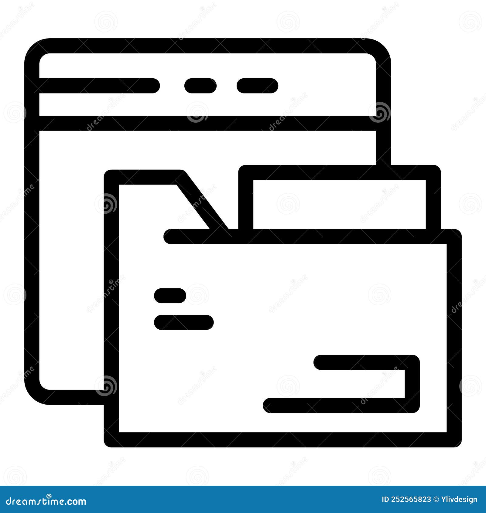 Internet Folder Icon Outline Vector. Process Build Stock Vector ... Internet Folder Icon Outline Vector. Process Build Stock Vector ...