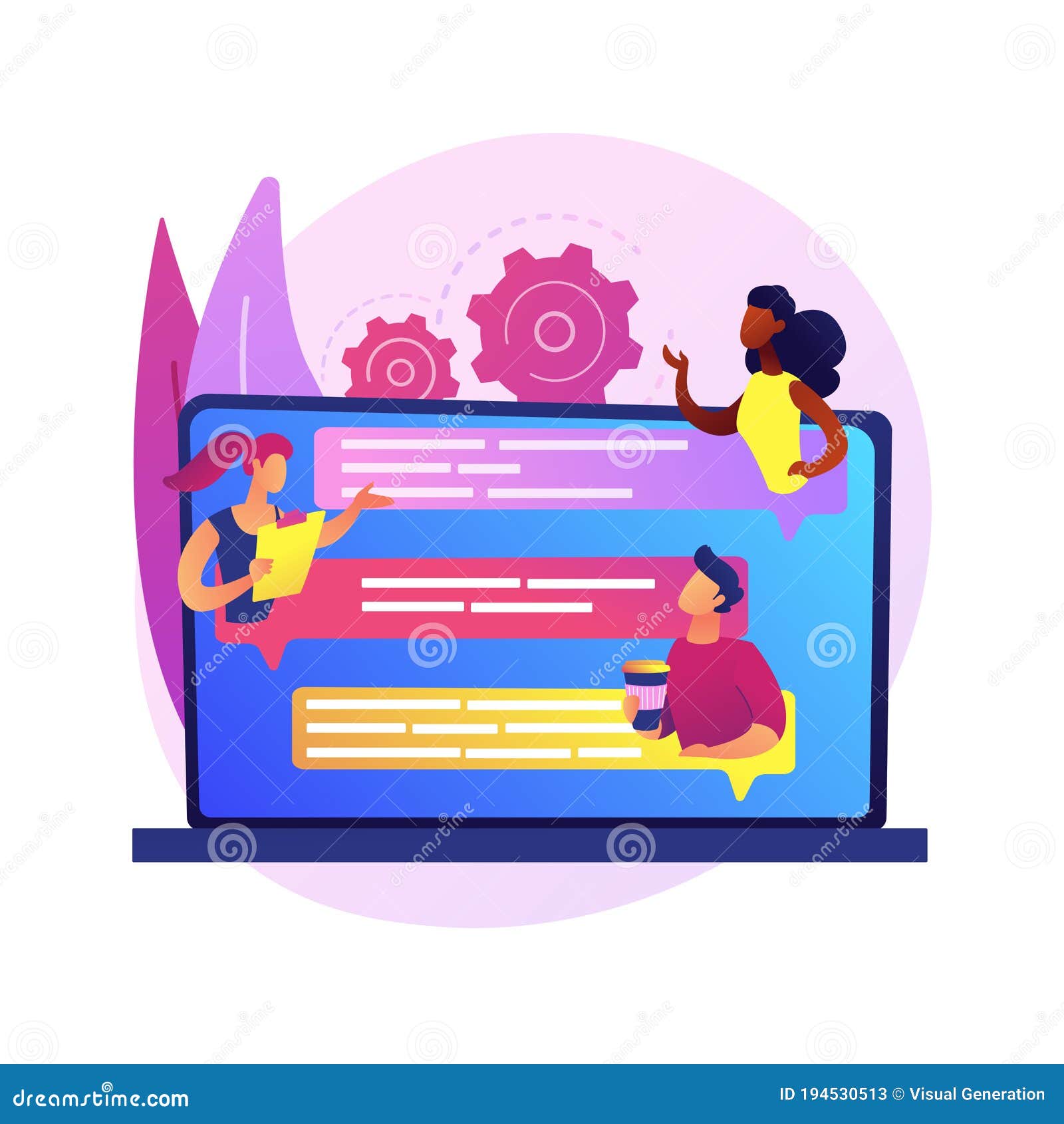 Internet Forum Abstract Concept Vector Illustration. Stock Vector ...