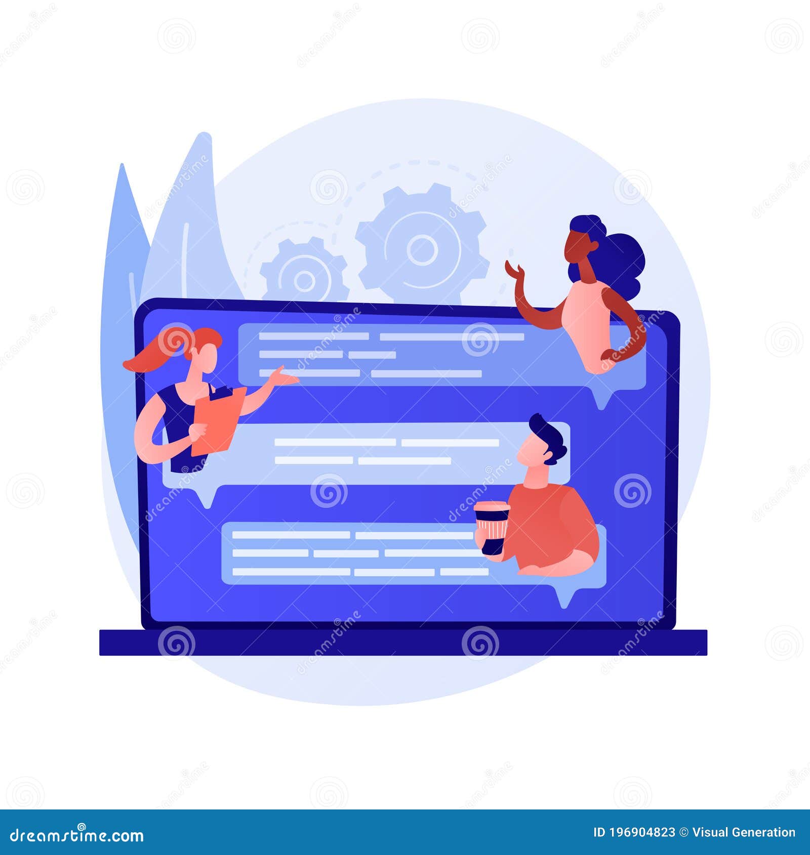 Internet Forum Abstract Concept Vector Illustration. Stock Vector ...