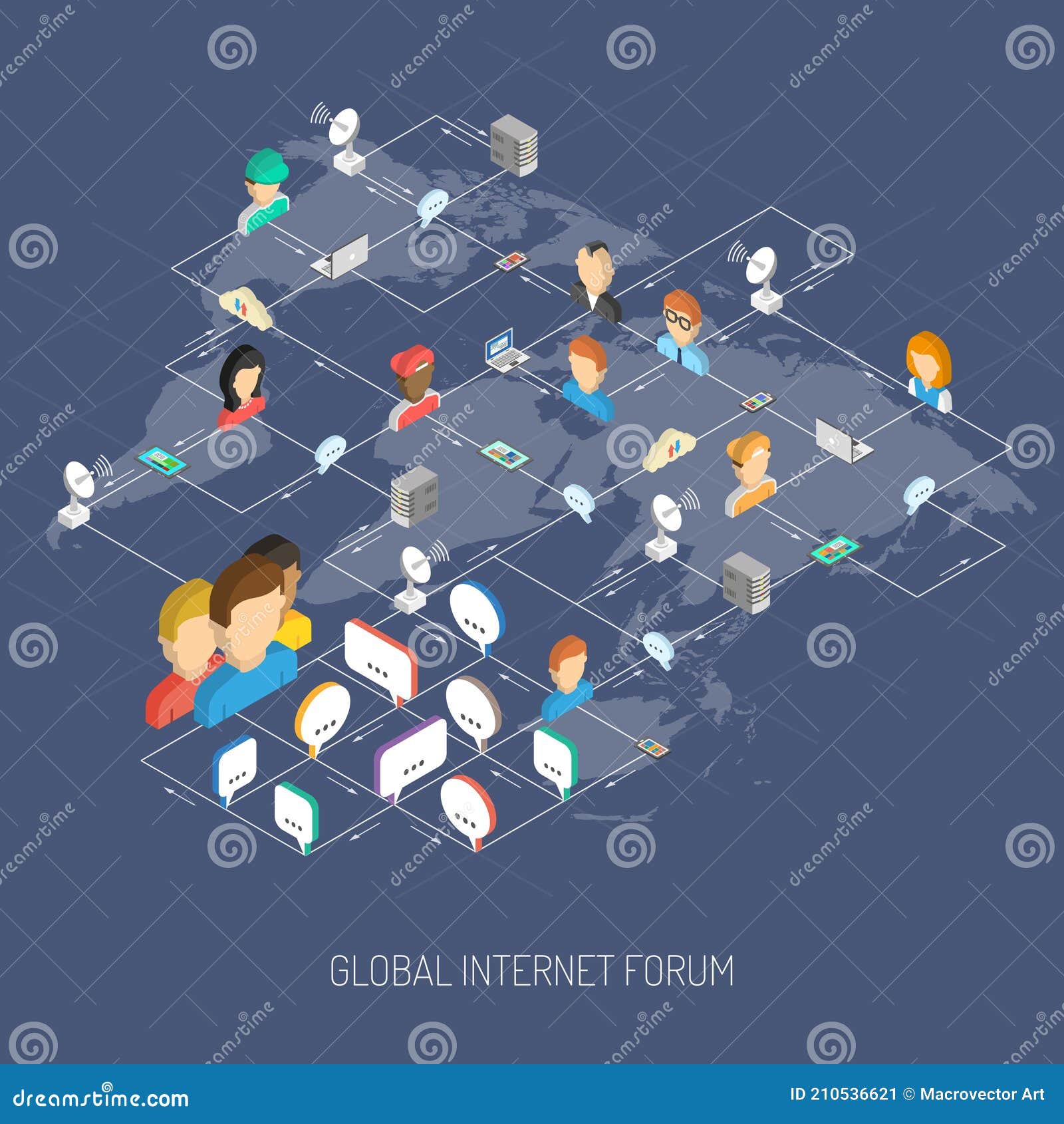 Internet Forum Concept stock vector. Illustration of community - 210536621