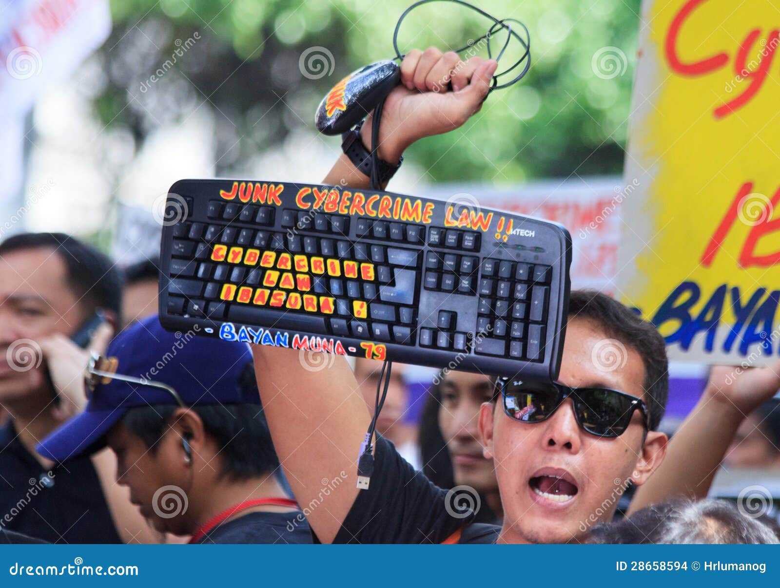 Internet Freedom Law Protest in Manila, Philippines Editorial Stock ...