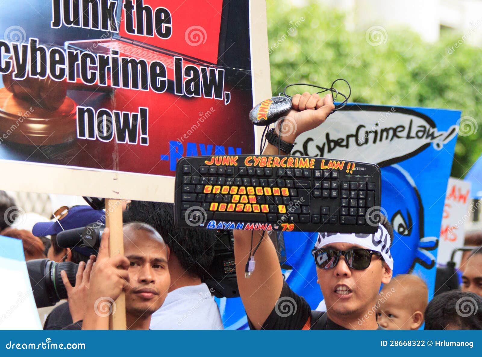 Internet Freedom Law Protest in Manila, Philippines Editorial ...